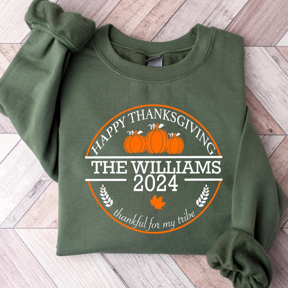 TeeFit Thankful For My Tribe Happy Thanksgiving 2024 Family Matching ...
