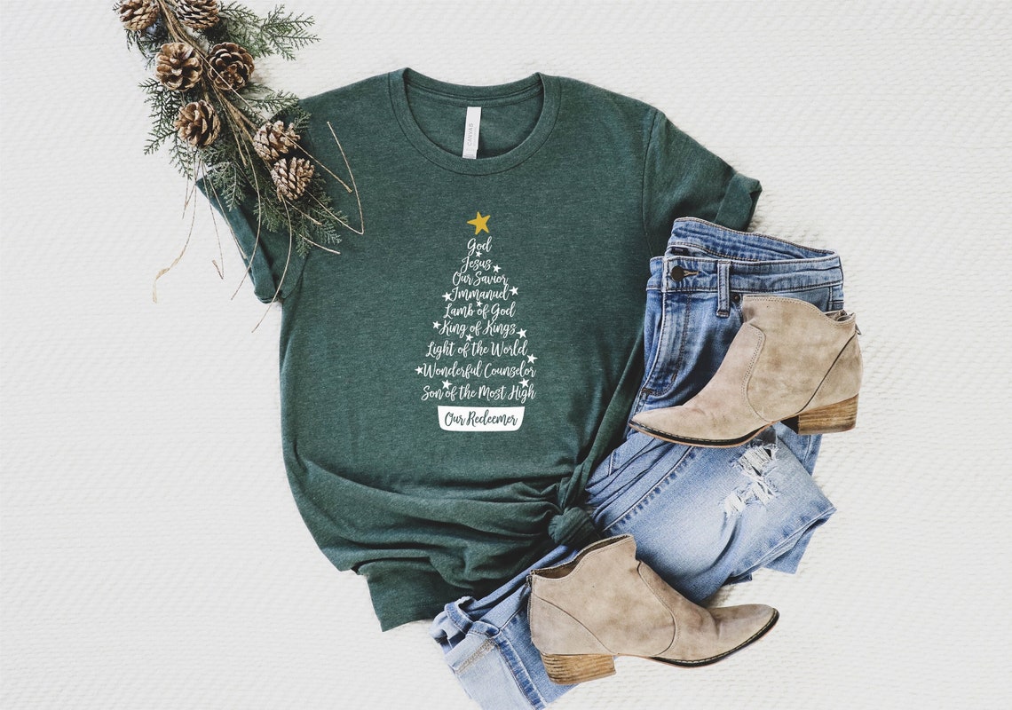 TeeFit Winter Holiday Christian Shirts, Names of God Shirt, Names of ...