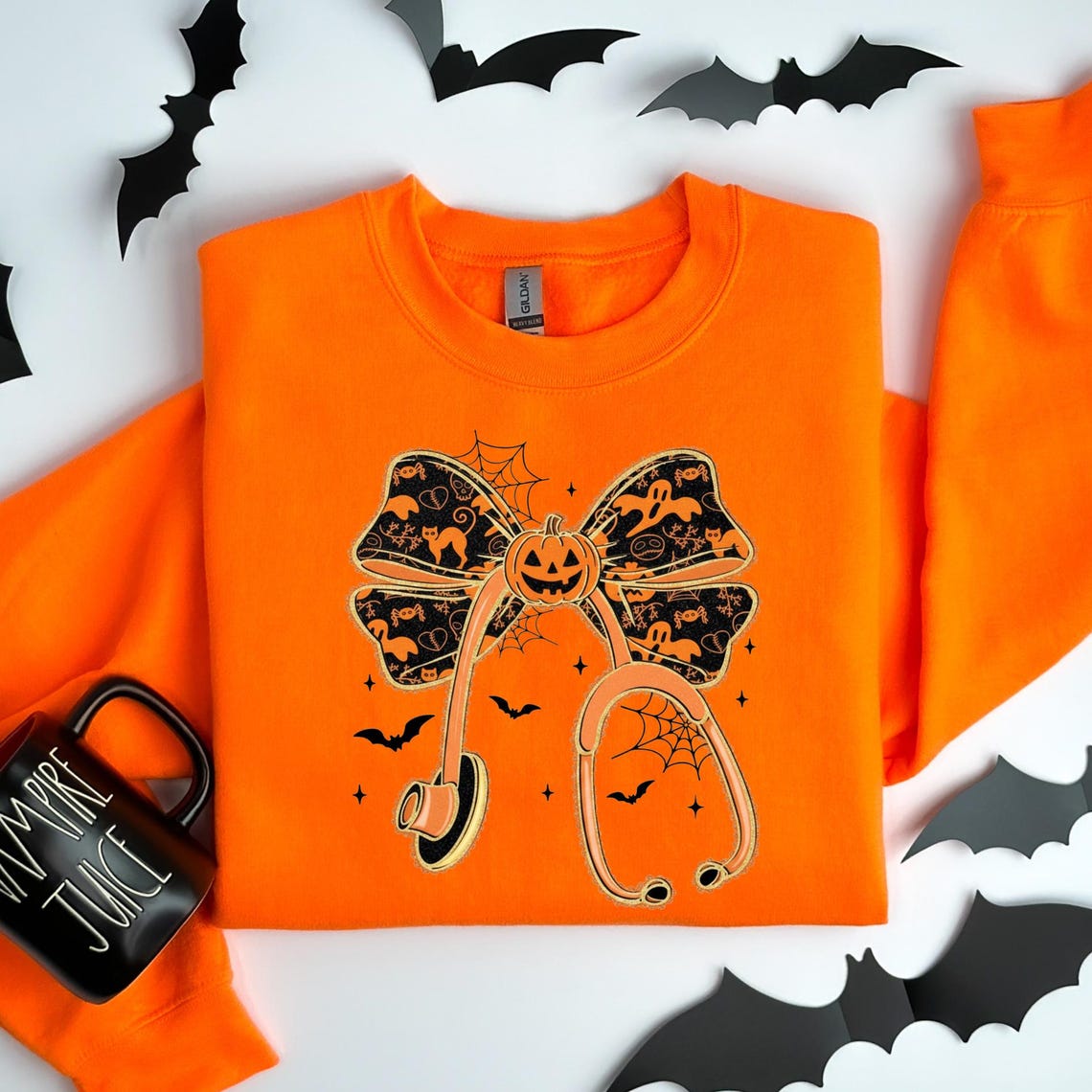 TeeFit Winter Holiday Pumpkin Nurse Sweatshirt, Pumpkin Nurse Pullover ...