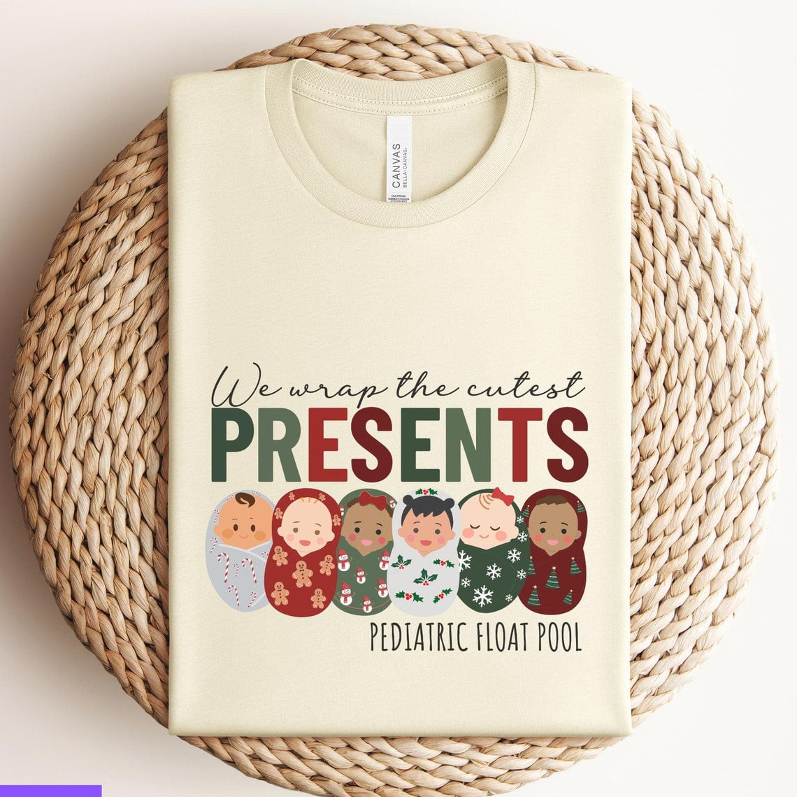 TeeFit We Wrap the Cutest Presents Shirt, Pediatric Float Pool Tshirt ...