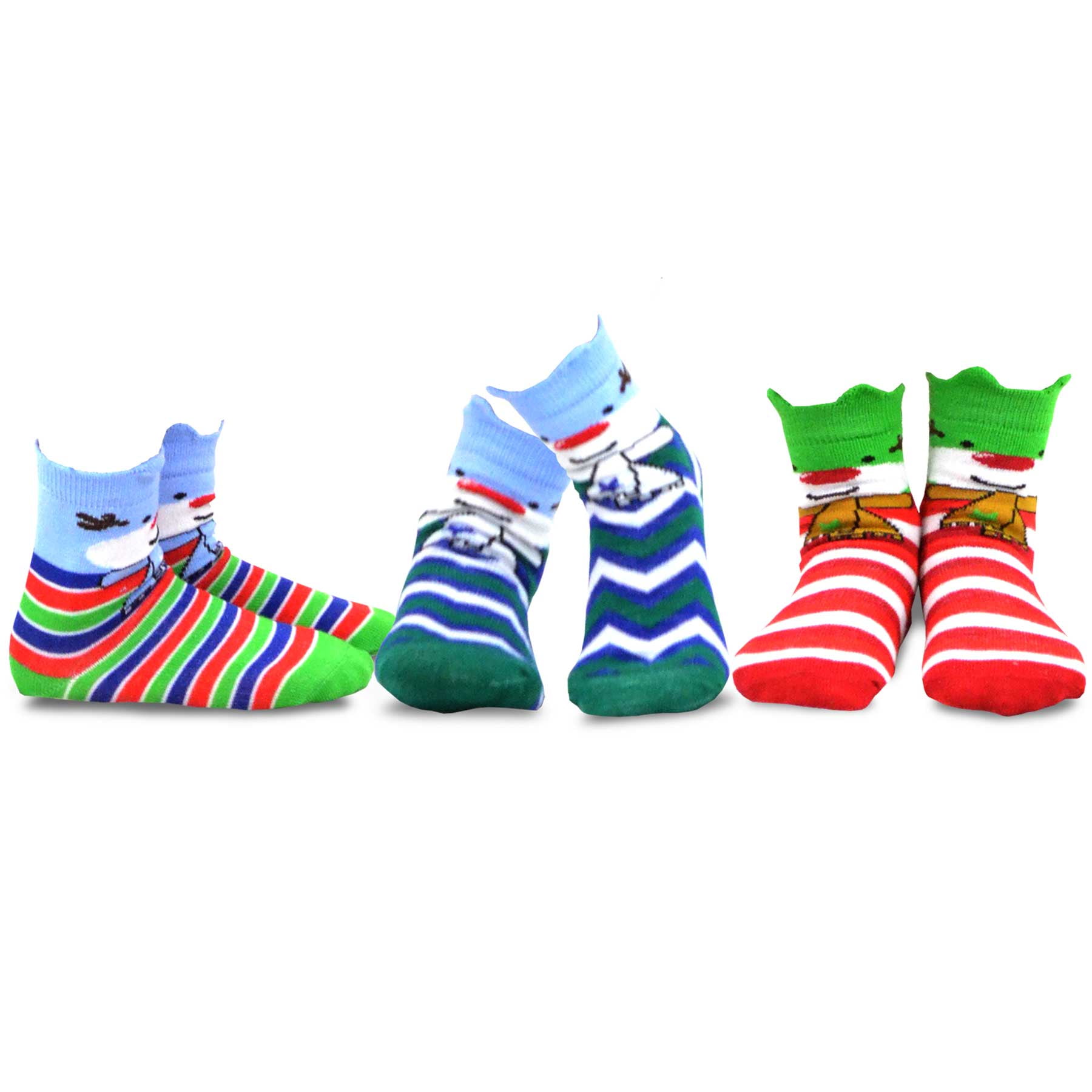 TeeHee Christmas Kids Cotton Fun Crew Socks 3-Pair Pack (12-24 Months ...