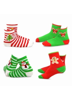 Christmas Fun Novelty Socks for Little Kids Girls Boys Cotton Crew ...