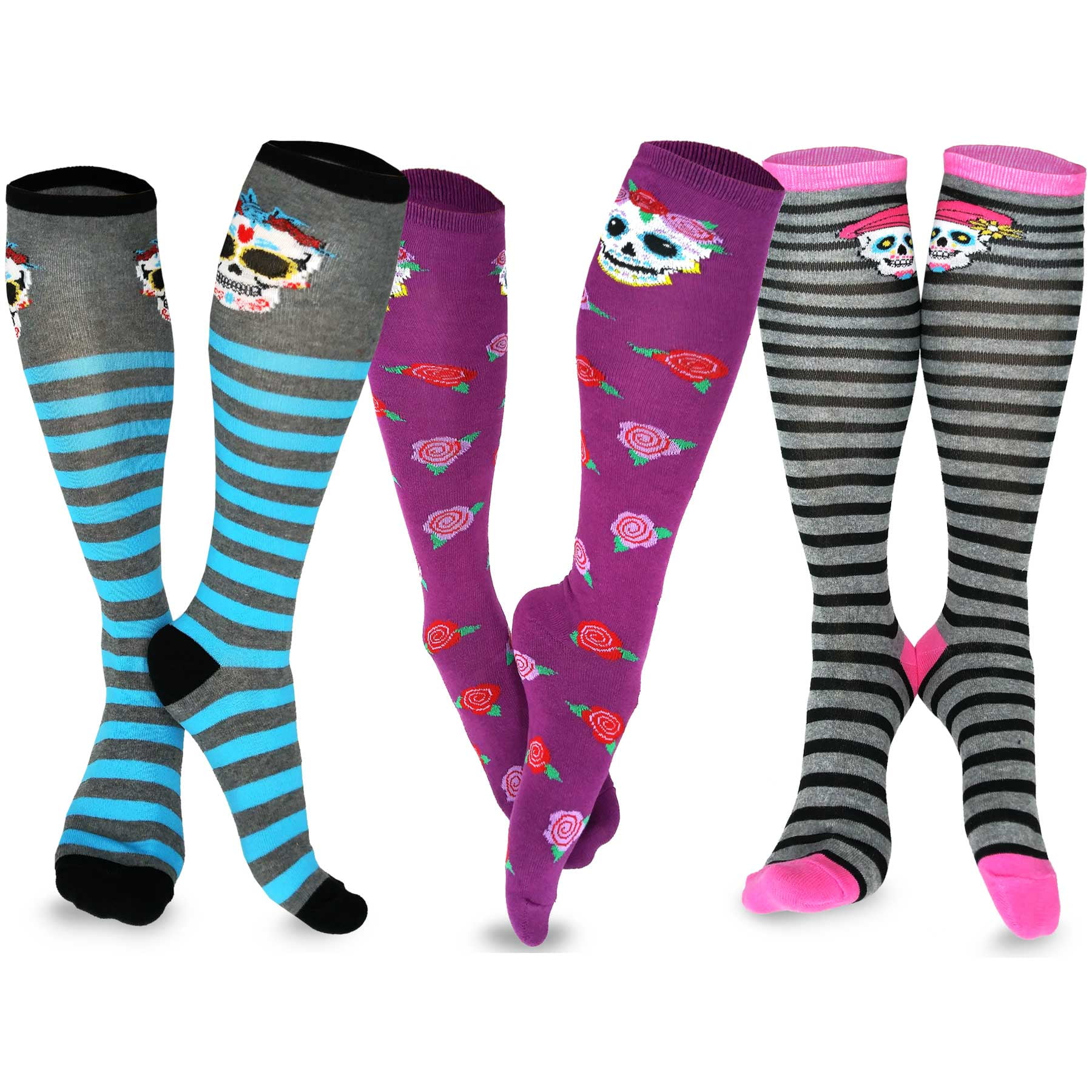 TeeHee Fun Novelty Cotton Knee High Socks for Junior and Women ...