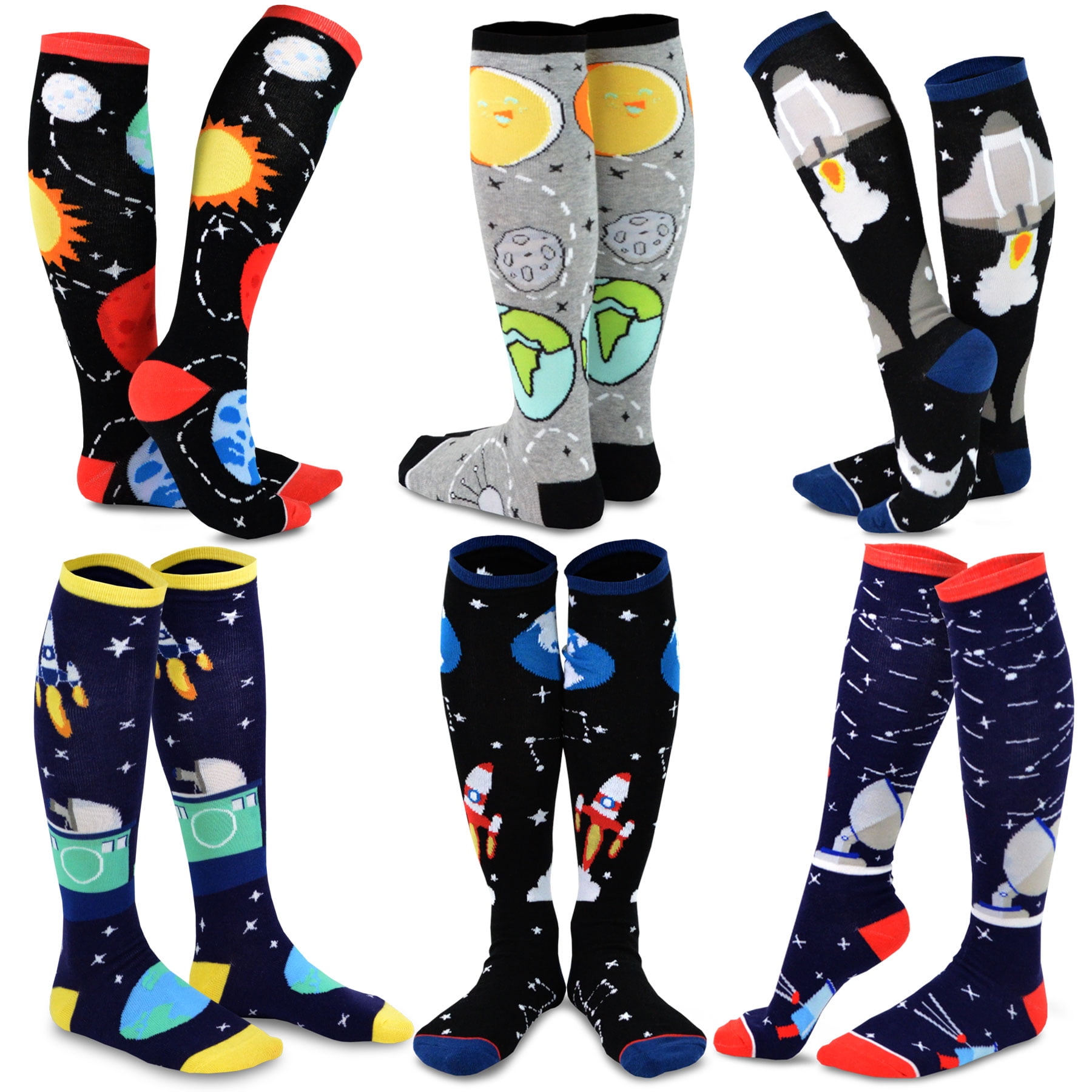 TeeHee Fun Fashion Novelty Cotton Knee High Socks for Women and Junior ...