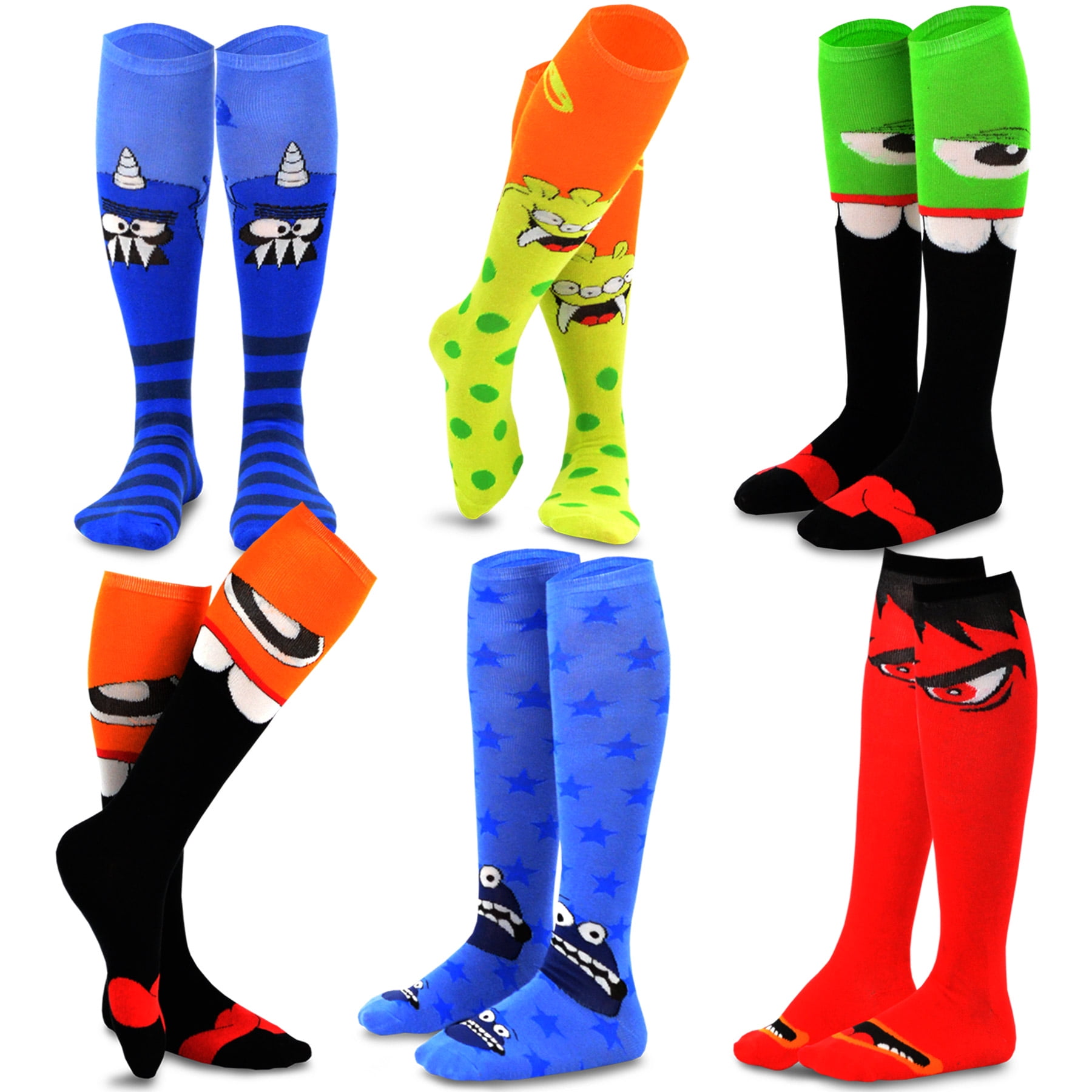 TeeHee Fun Novelty Cotton Knee High Socks for Junior and Women ...