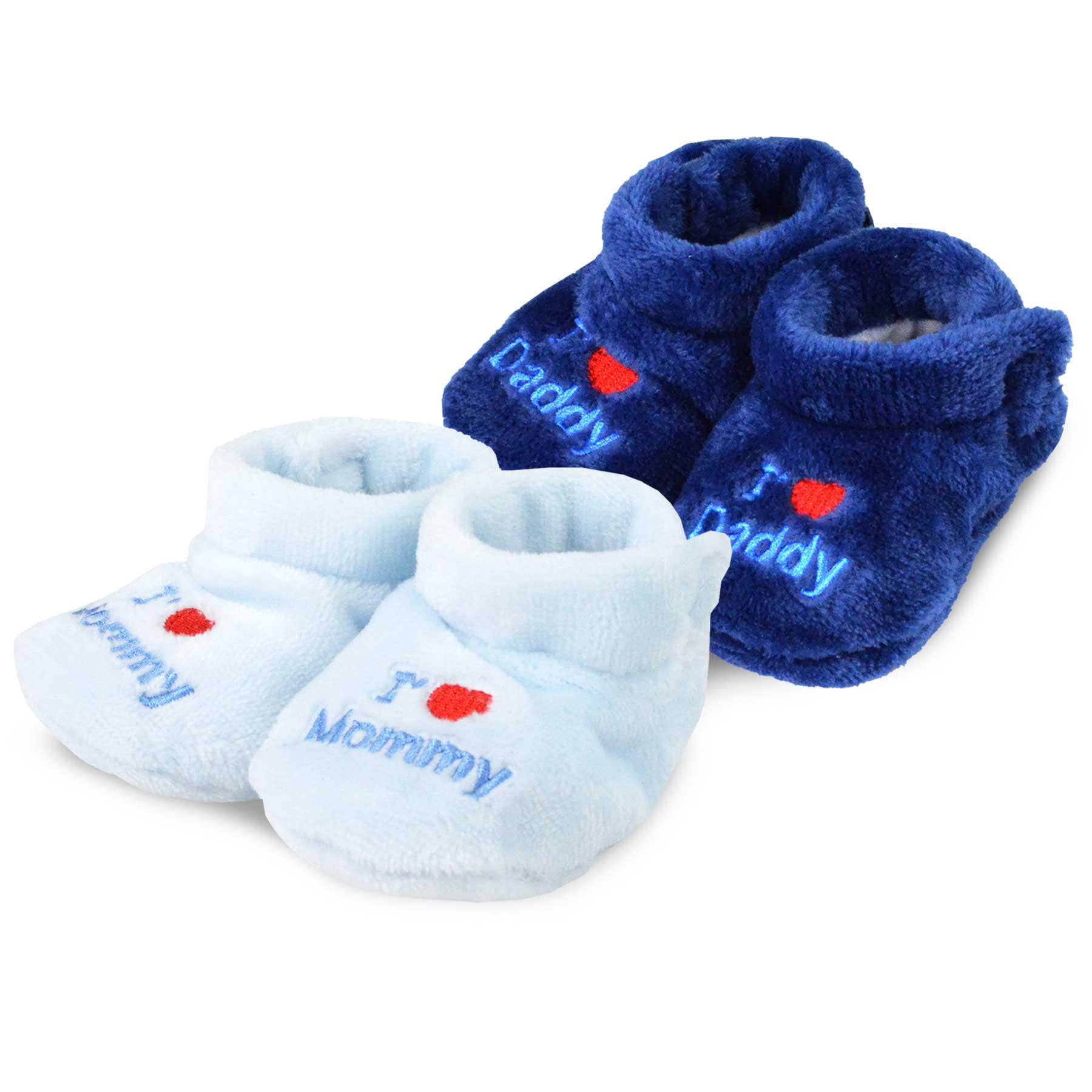 TeeHee Kids Fun and Cozy Baby Fleece Booties 2-Pack - Walmart.com