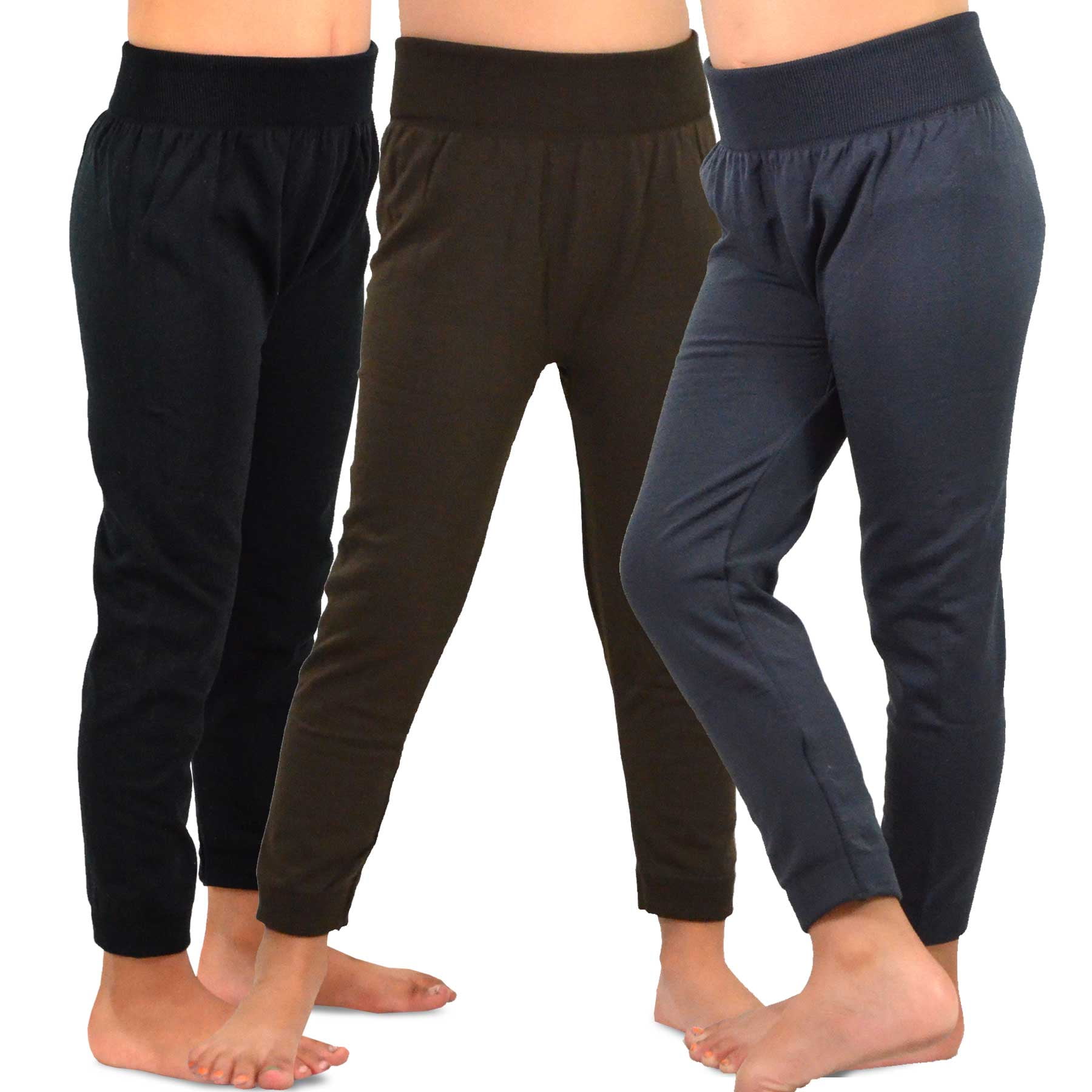 TeeHee Kids Girls Fleece Inner Brushed Leggings 3 Pack (9-10 Years ...