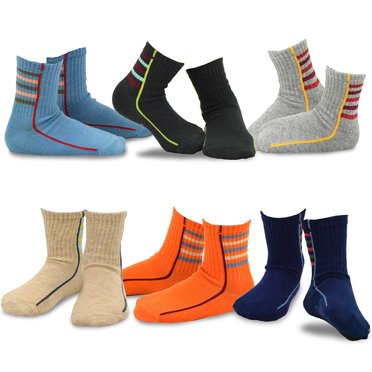 6 Pairs Assorted Kids Socks Size Ages 2-3 Years Animal Print Boys 2T 3T ...