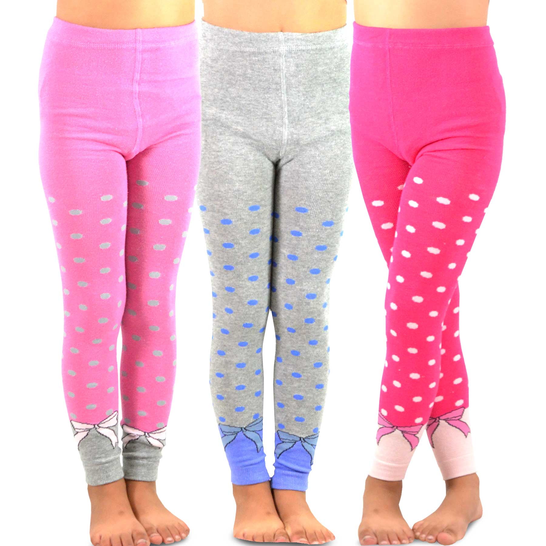 TeeHee Toddler & Children's Girls Fashion Cotton Footless Tights, 3 ...