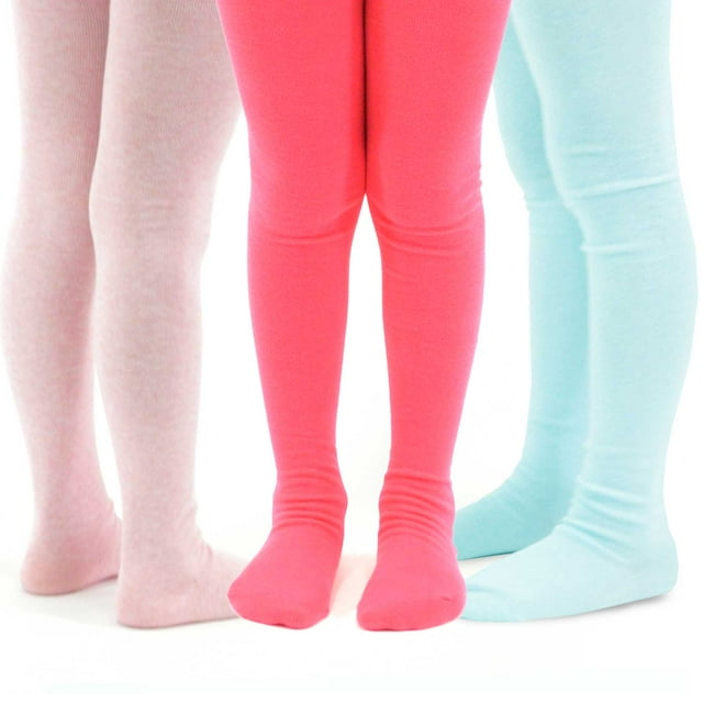 TeeHee Little Kids Girls Fashion Cotton Tights 3 Pair Pack - Walmart.com