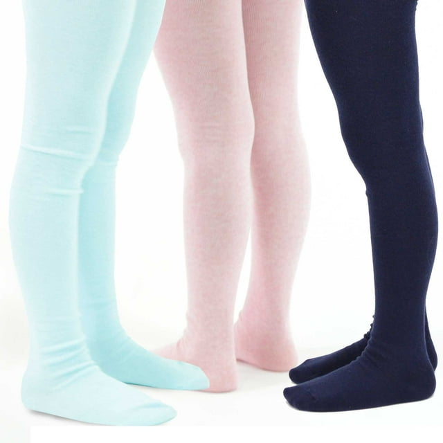 TeeHee Little Kids Girls Fashion Cotton Tights 3 Pair Pack - Walmart.com