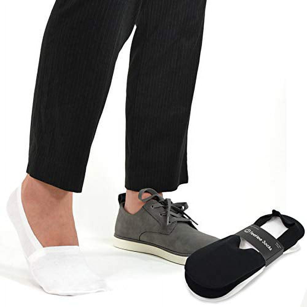 TeeHee Men's Seamless Cotton No Show Socks 3 Pairs Quality Dress Footie ...