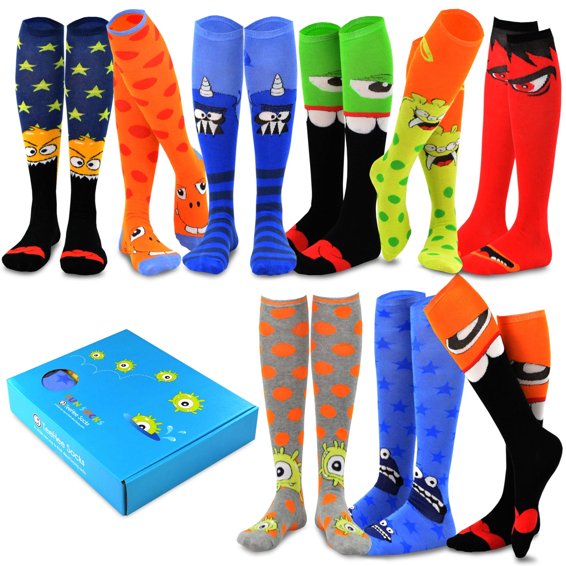 TeeHee Special (Holiday) Women Knee High 9-Pairs Socks with Gift Box ...