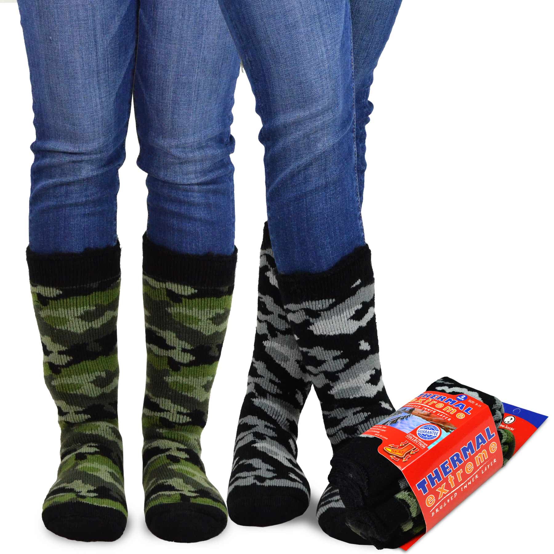 TeeHee Super Warm Brushed Winter Heat Thermal Crew Socks Multi-Pack for ...