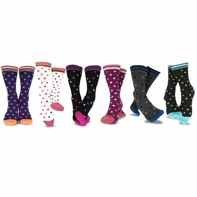 TeeHee Women's Value Crew Socks 6-Pack, Size 9-11, Cute, Soft & Machine ...
