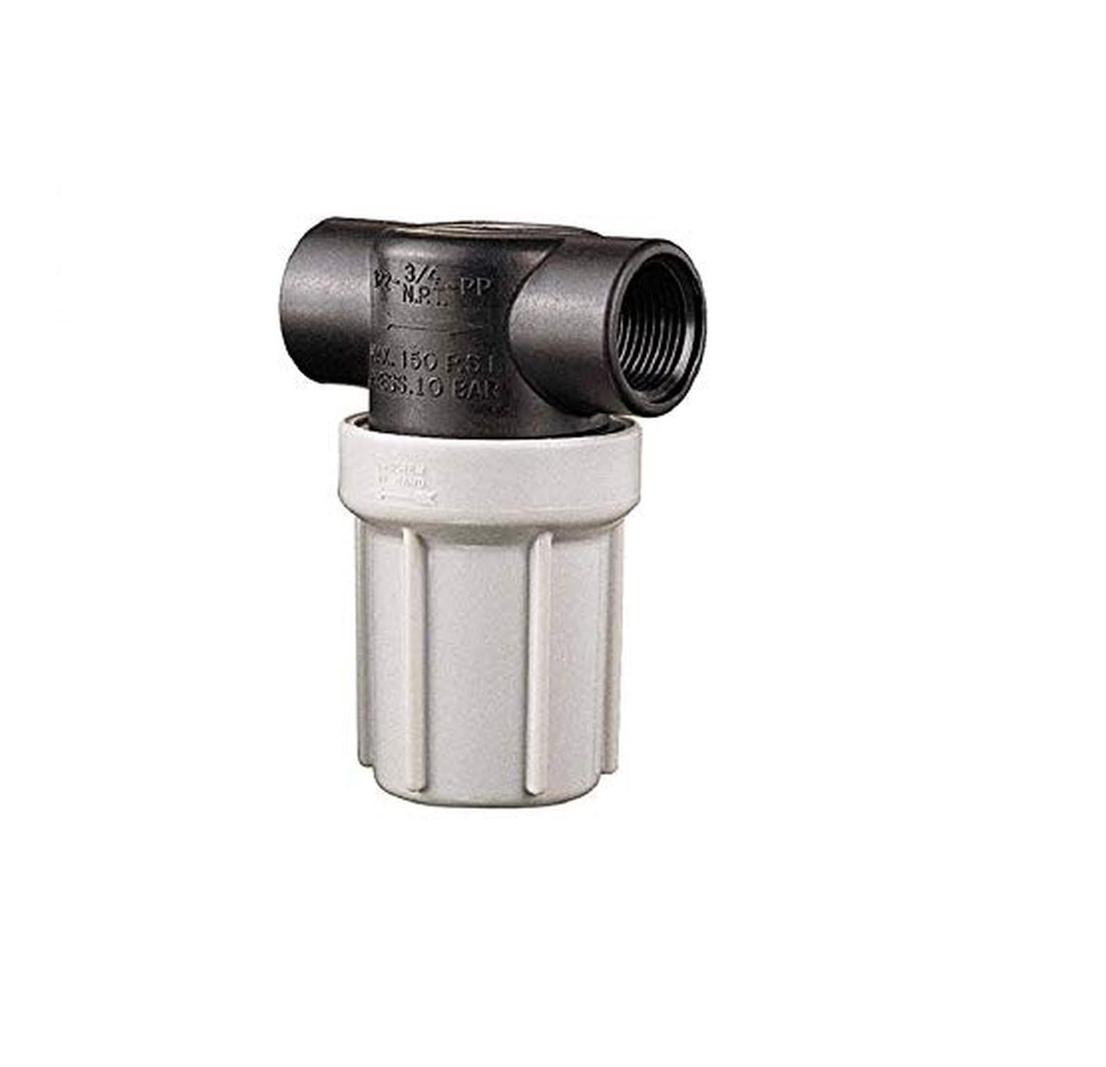 TeeJet 3/4" CompactStrainer& Bowl w/ 80 Mesh Screen AA122-3/4-PP-80 ...