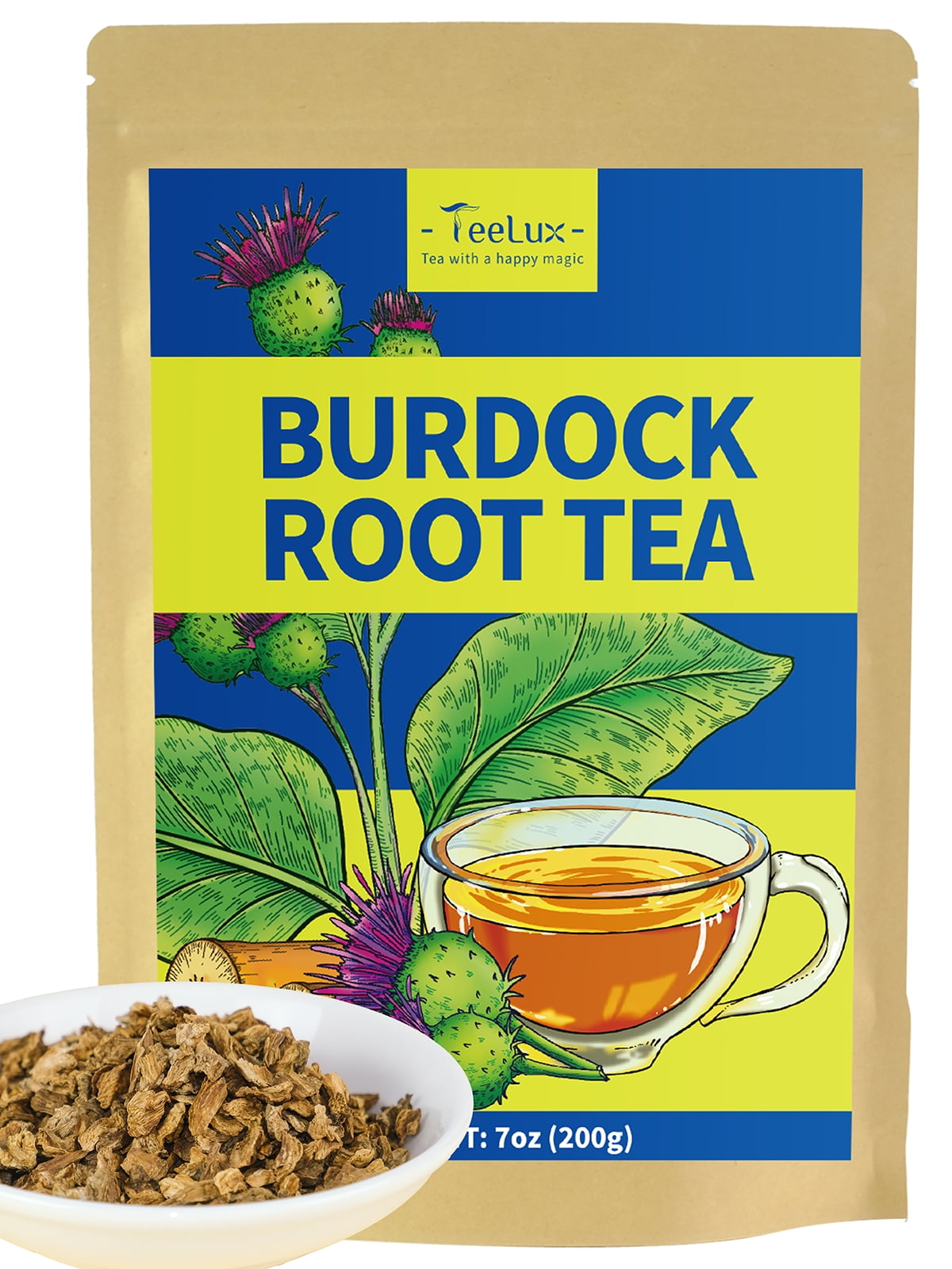 TeeLux Burdock Root Tea, Loose Leaf Herbal Tea, Rich in Vitamin C ...