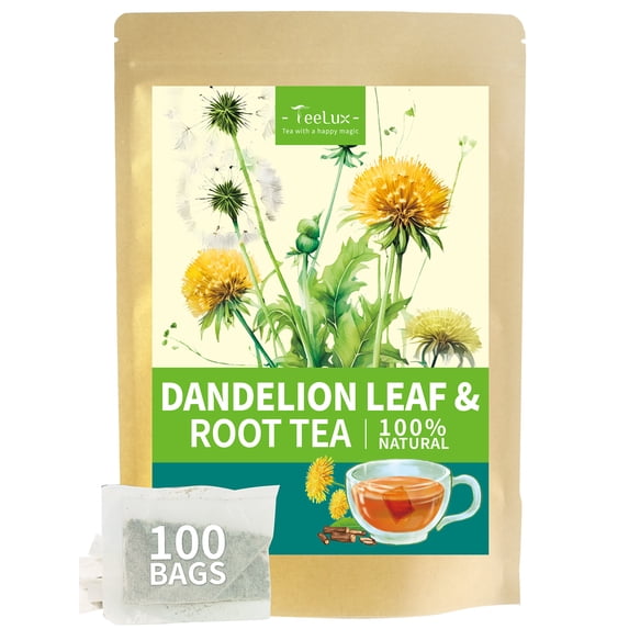 TeeLux Dandelion Leaf and Root Herbal Tea 100 Count Organic Dandelion ...