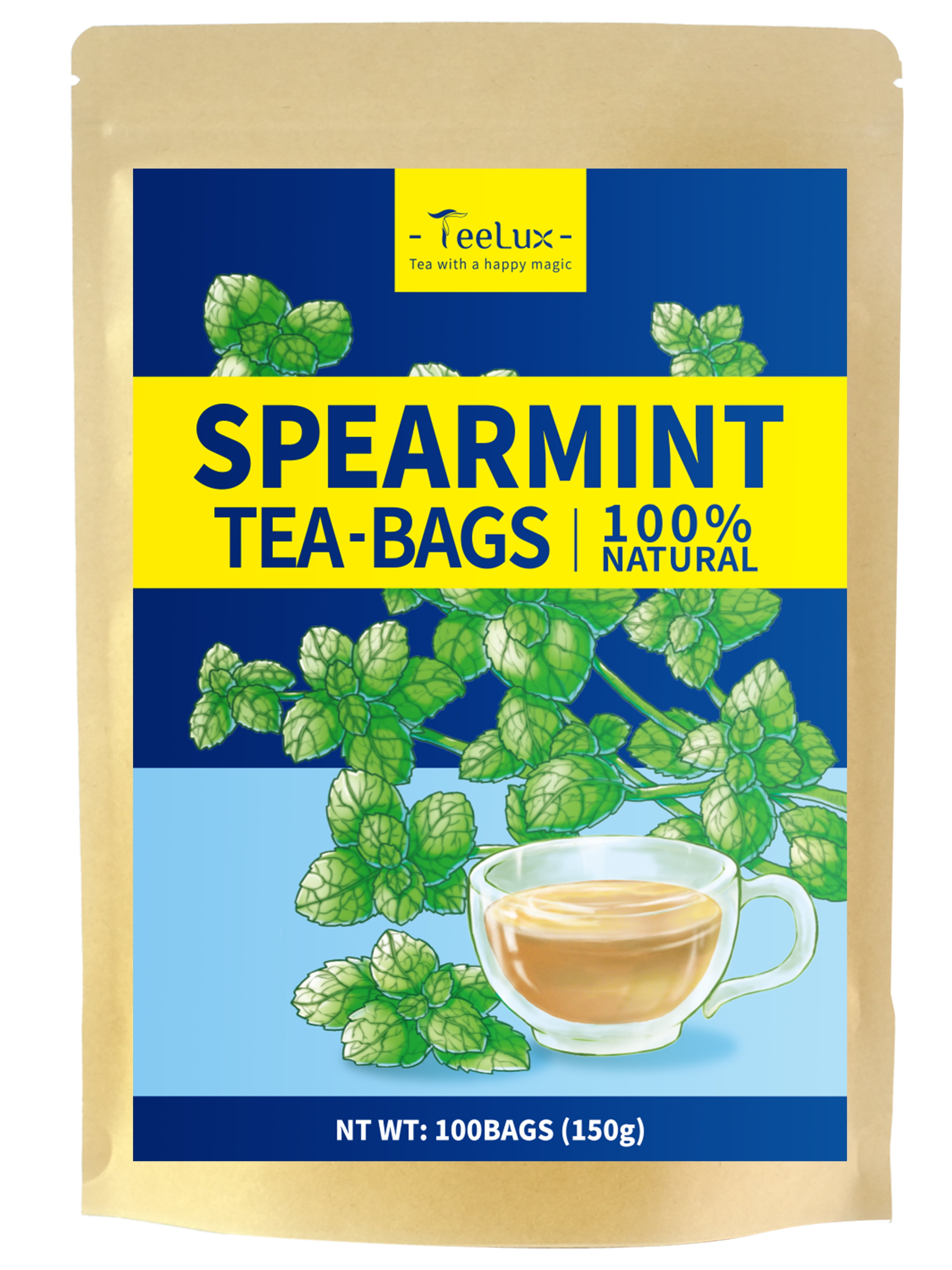 TeeLux Spearmint Tea Bags, Spearmint Herbal Tea, Refreshing & Smooth ...