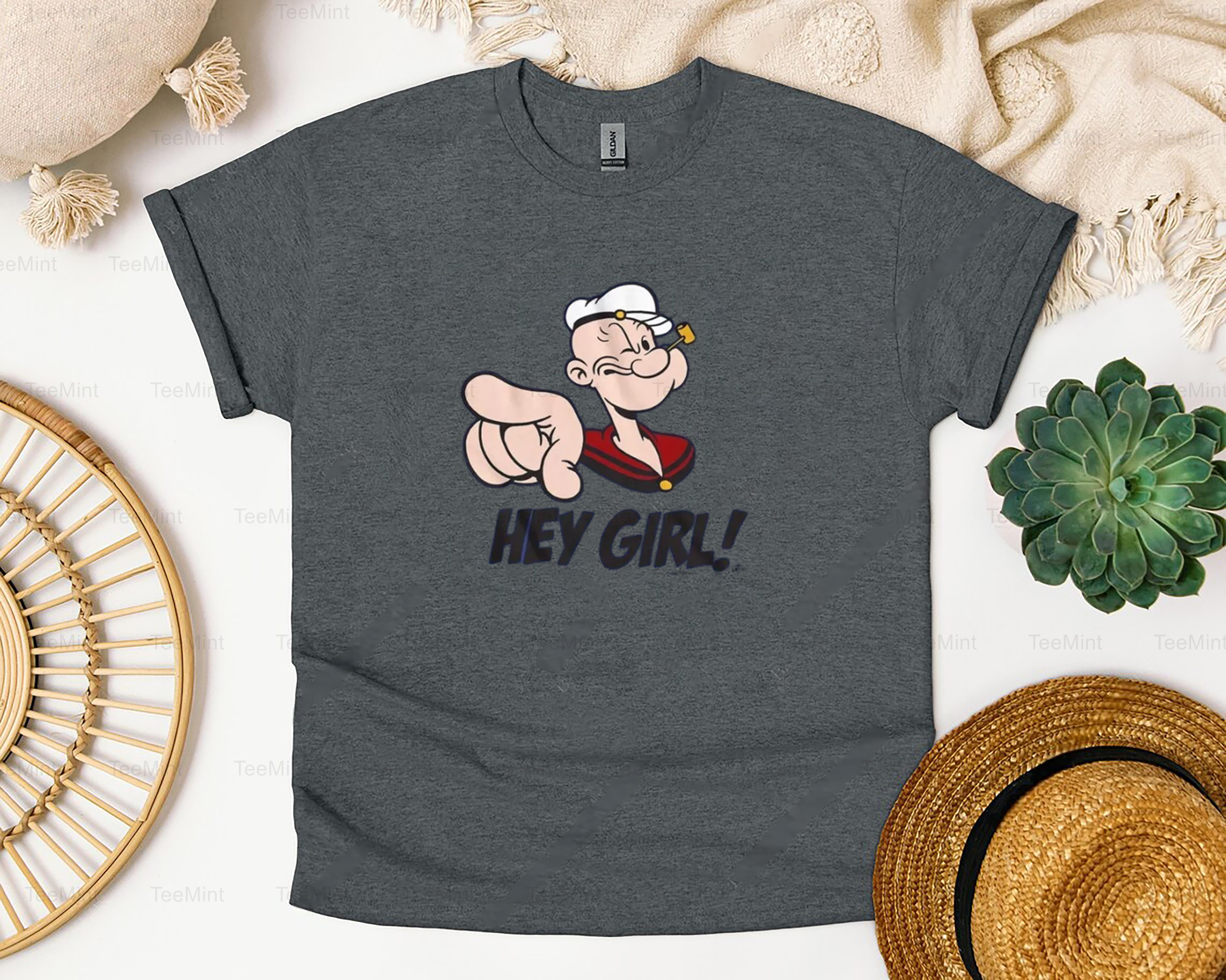 TeeMint35 Popeye Hey Girl Royal Comic Strip Sailor Character Flirt ...