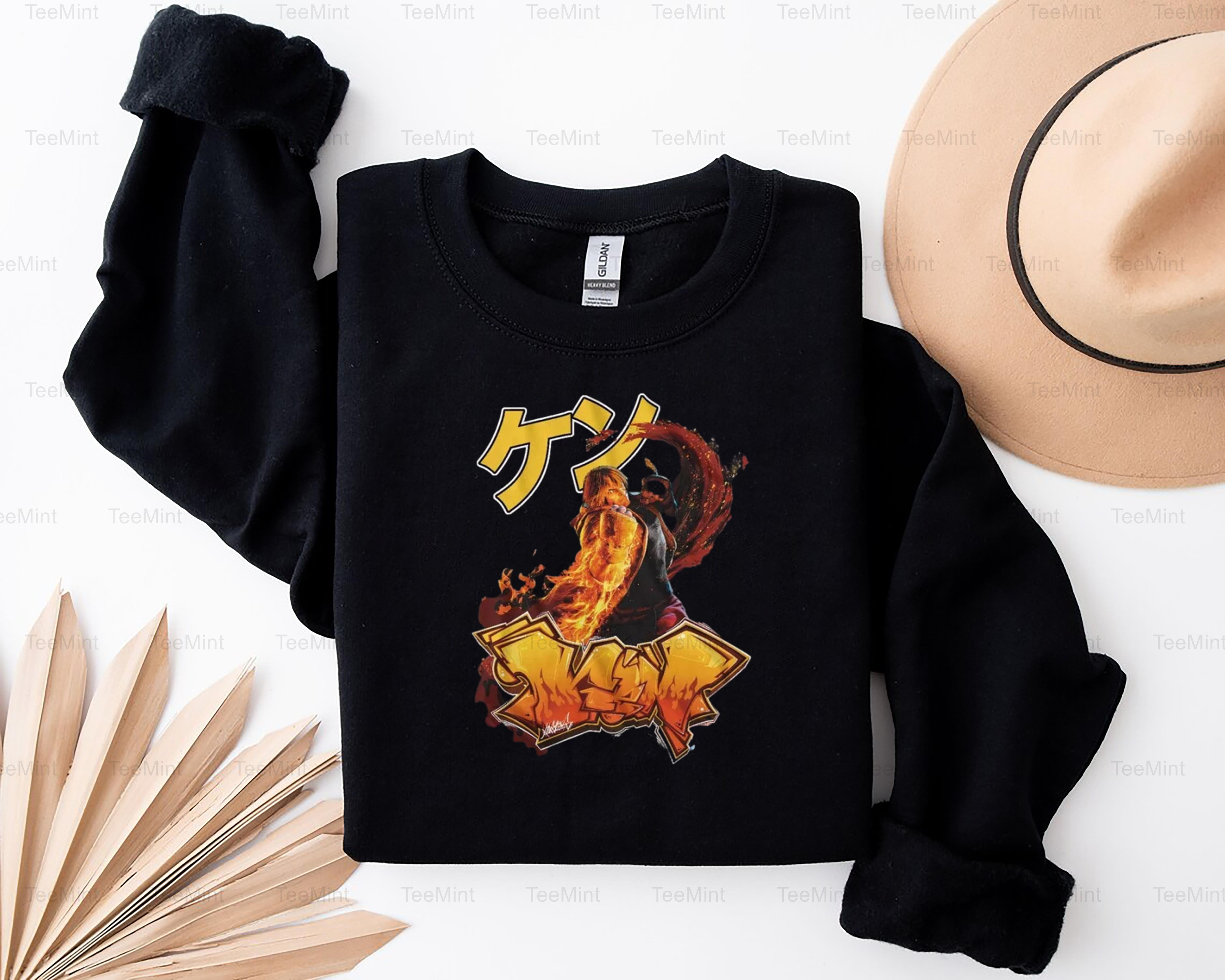 TeeMint38 Street Fighter Ken Graffiti Gaming T-Shirt, SW, Hoodie Capcom ...