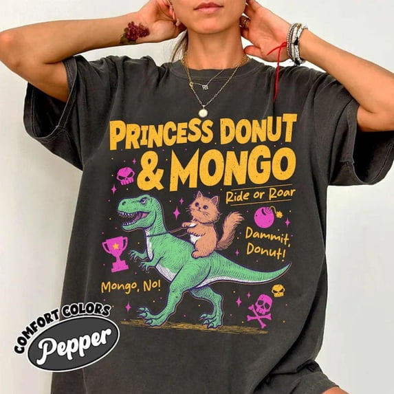 TeeMuse Bookish T-Shirt Featuring Princess Donut & Mongo, Dungeon ...