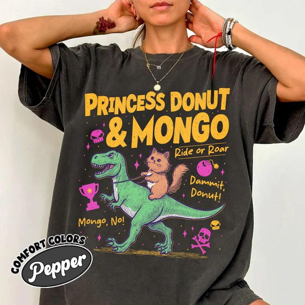 TeeMuse Bookish T-Shirt Featuring Princess Donut & Mongo, Dungeon ...