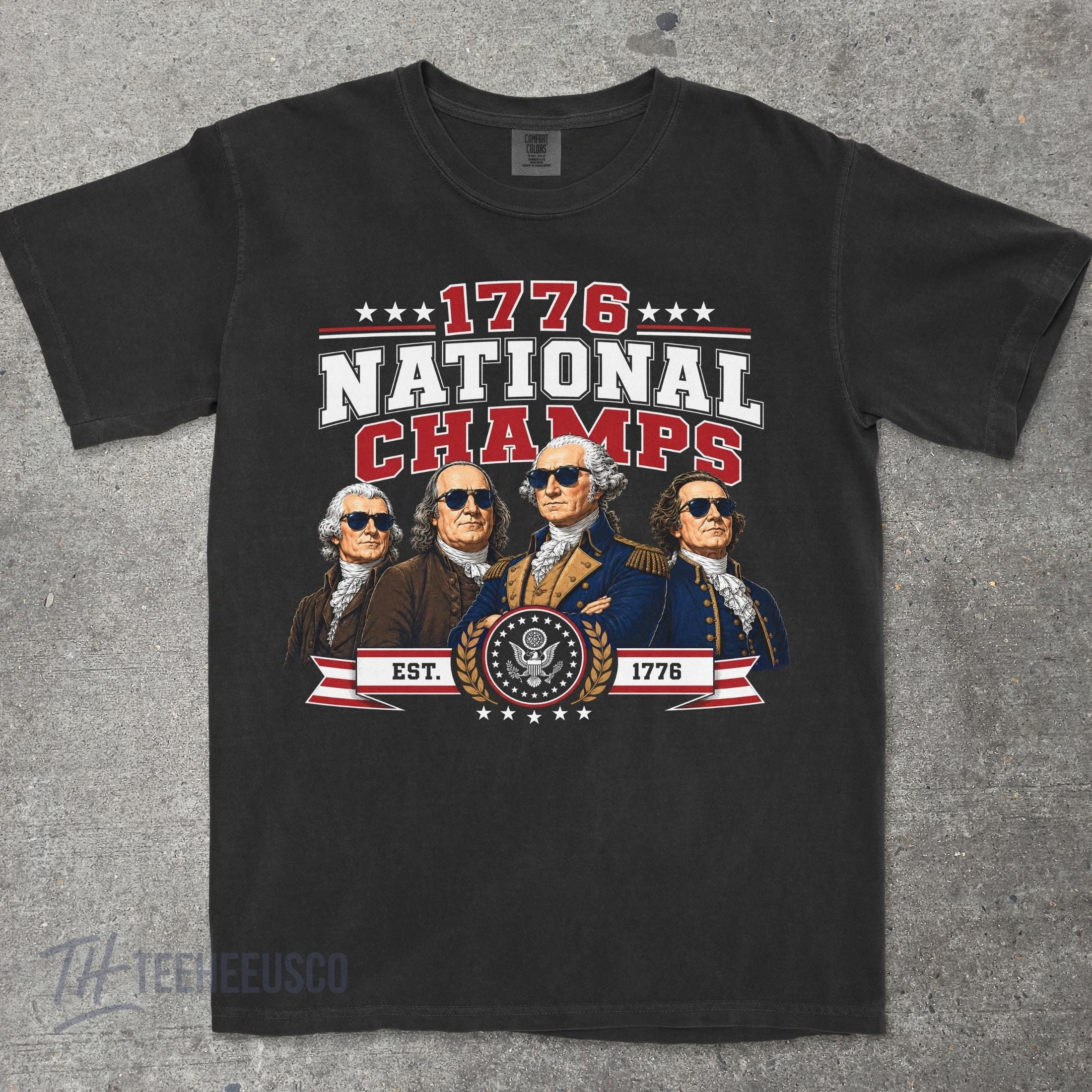 TeeMuse Founding Fathers Shirt, America 250th Anniversary Tee ...