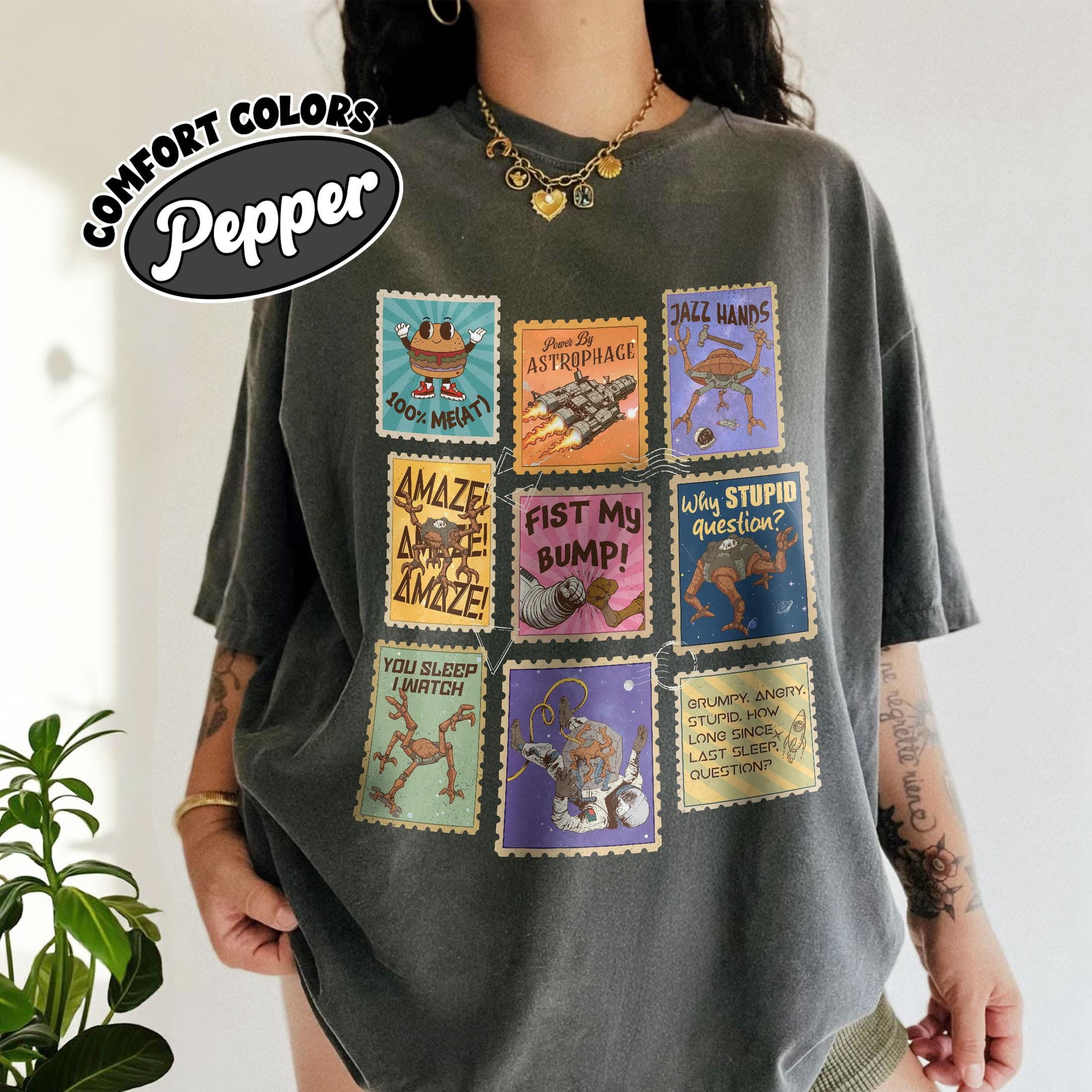 TeeMuse Project Hail Mary Stamps Shirt, Rocky Jazz Hands TShirt, Sci-Fi ...