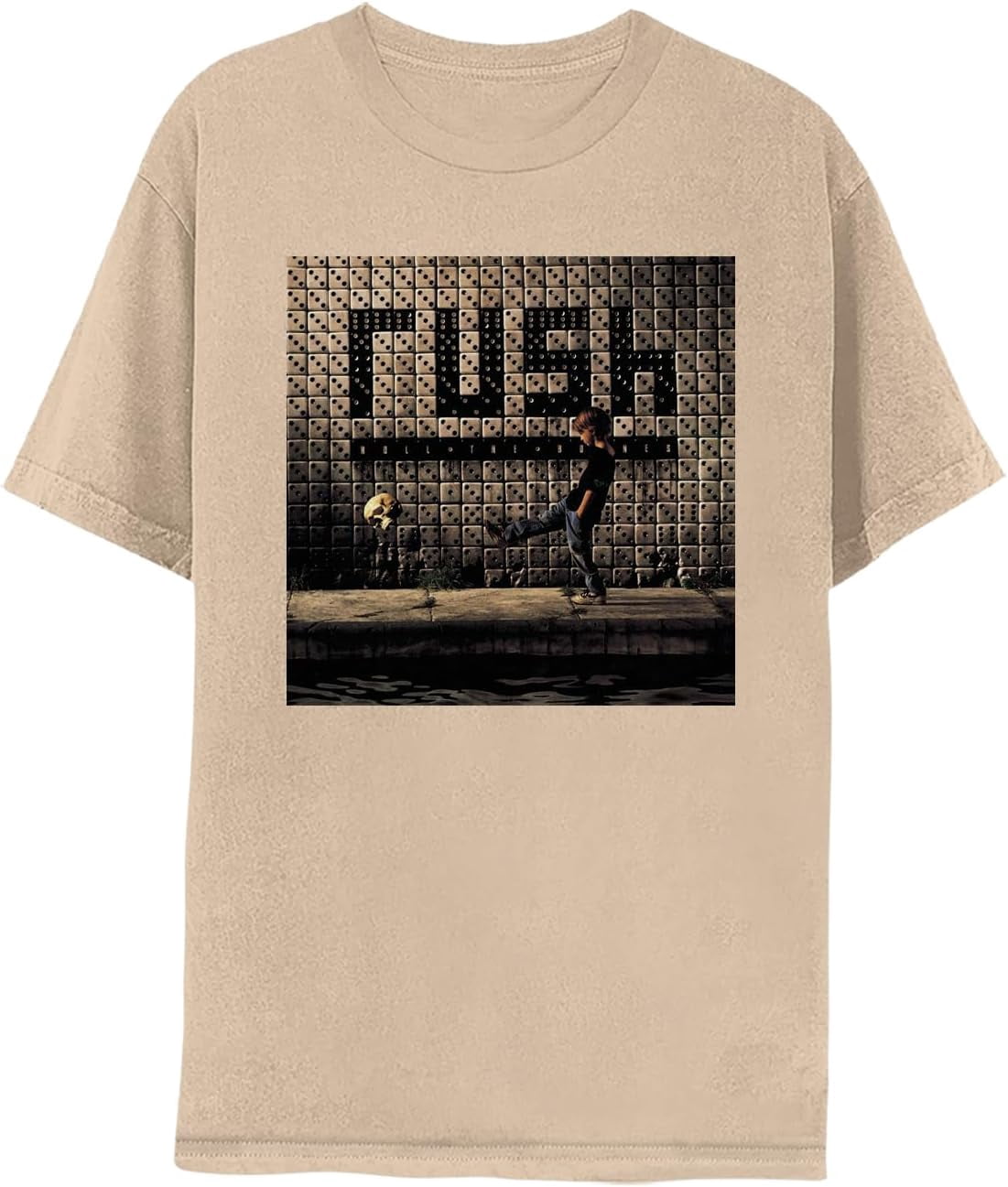 TeeMuse Rush Band T Shirt, The Bones Natural Short Sleeve 90s Rock ...