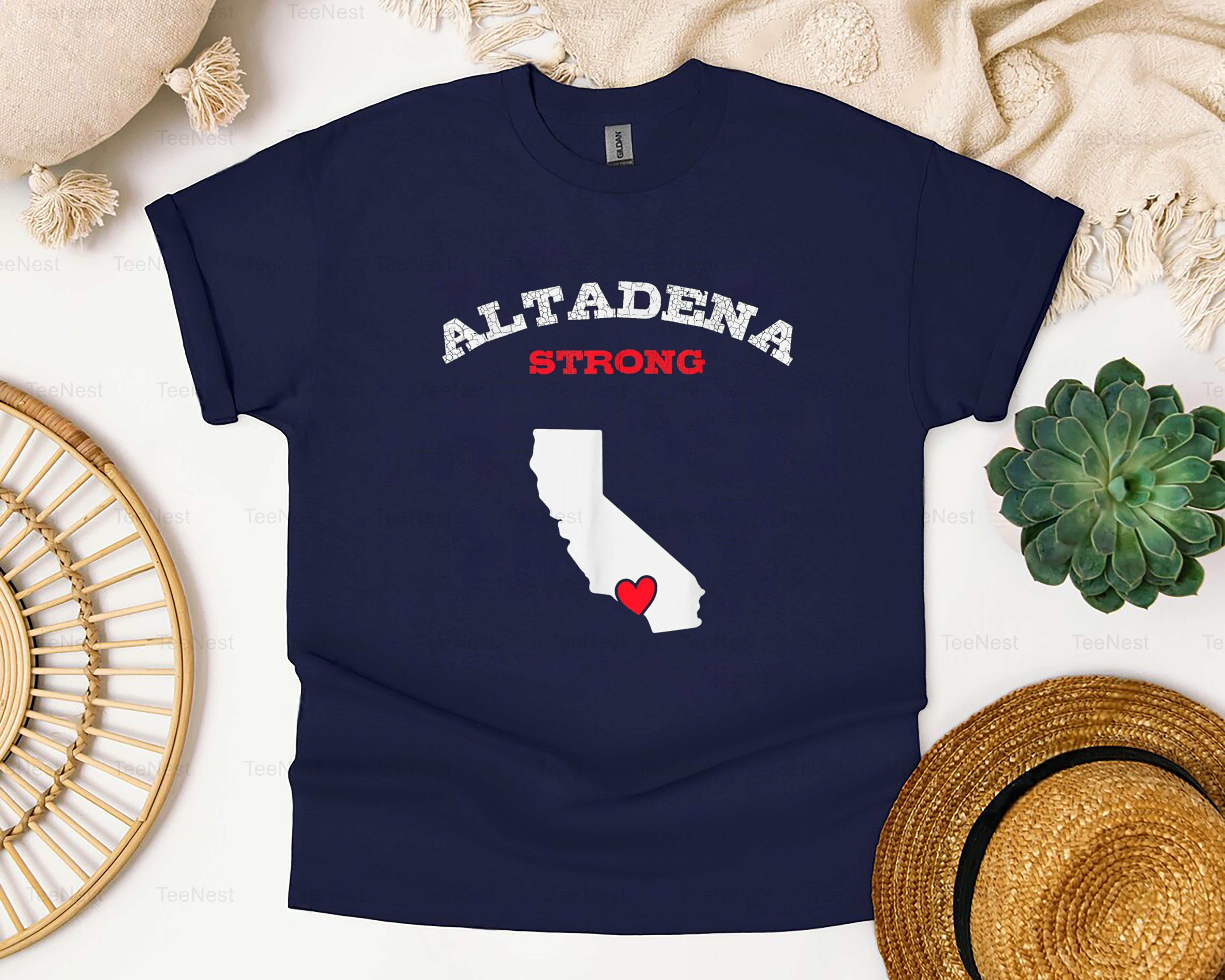 TeeNest01 Altadena Strong LAFD Los Angeles County Fire Dept Helper T ...