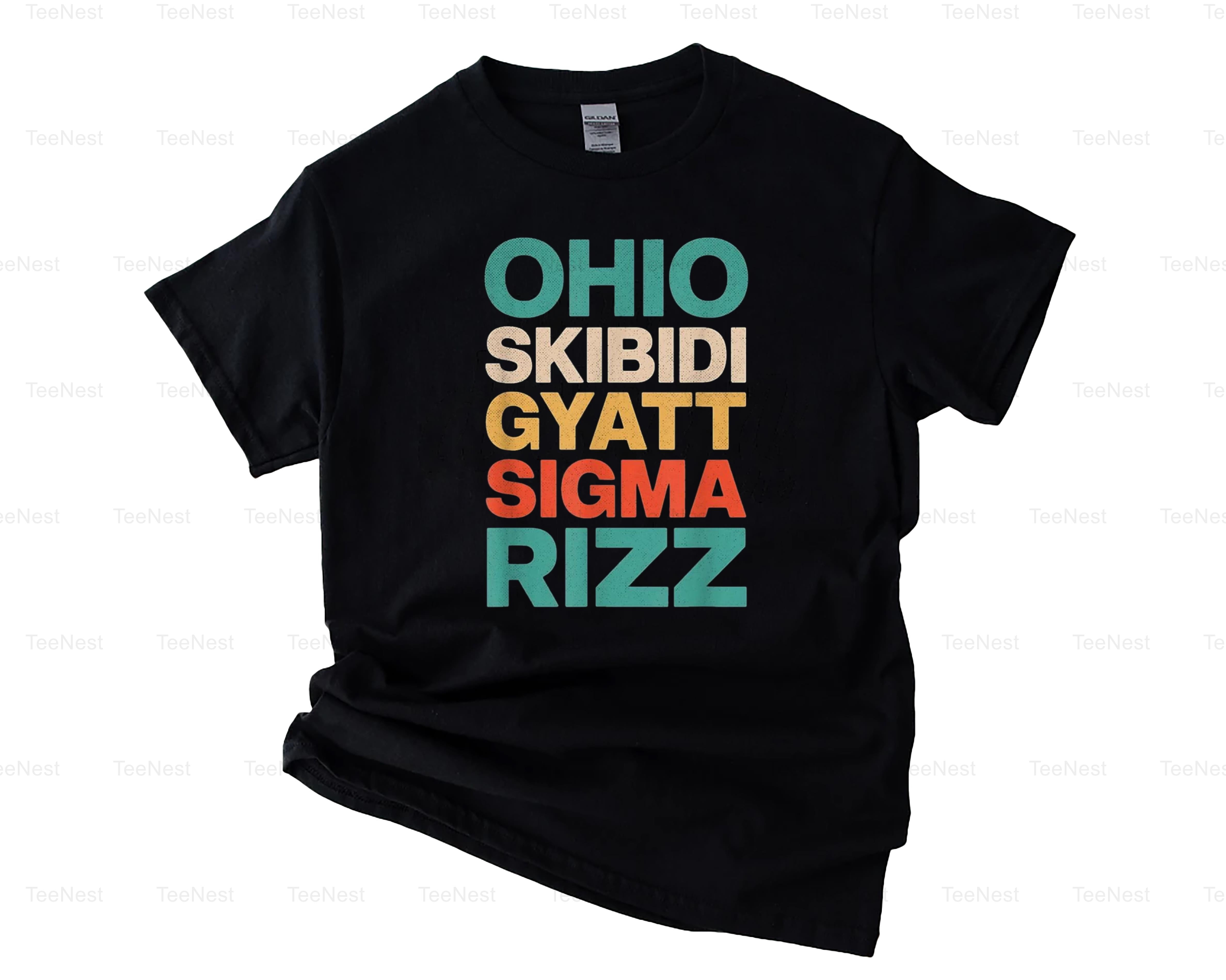 TeeNest14 Ohio Skibidi Gyatt Sigma Rizz Funny Joke Meme Vintage State T-Shirt, SW, Hoodie Unisex ...