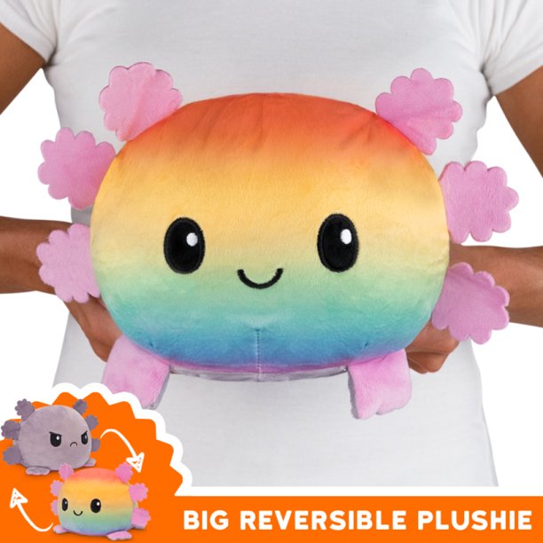 TeeTurtle Reversible Axolotl Plushie | Cute Stuffed Animal Toy | Happy ...