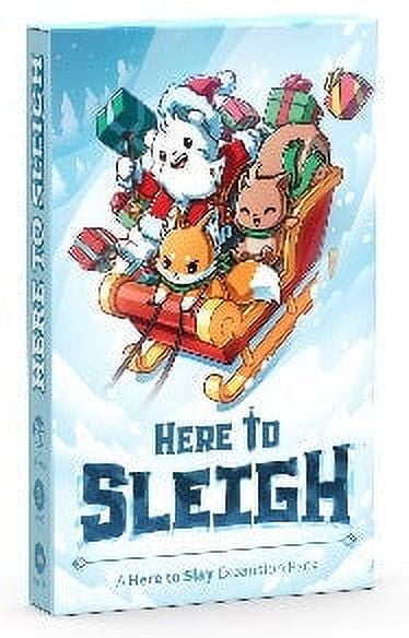 TeeTurtle Here to Slay: Here to Sleigh Expansion, 20 Cards, 22 Gift Cards, 4 Overlays, 66 PCS ...