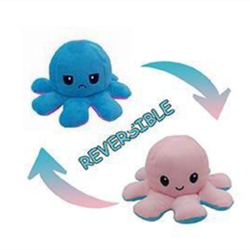 TeeTurtle - REVERSIBLE Octopus Plushie - Day and Night - Cute Sensory ...