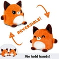 TeeTurtle Reversible Fox Soft Toy | Patented Design | Happy + Angry ...