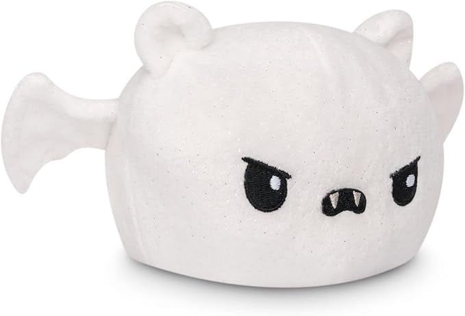 TeeTurtle - The Original Reversible Bat Plushie - Black + White Sparkle ...