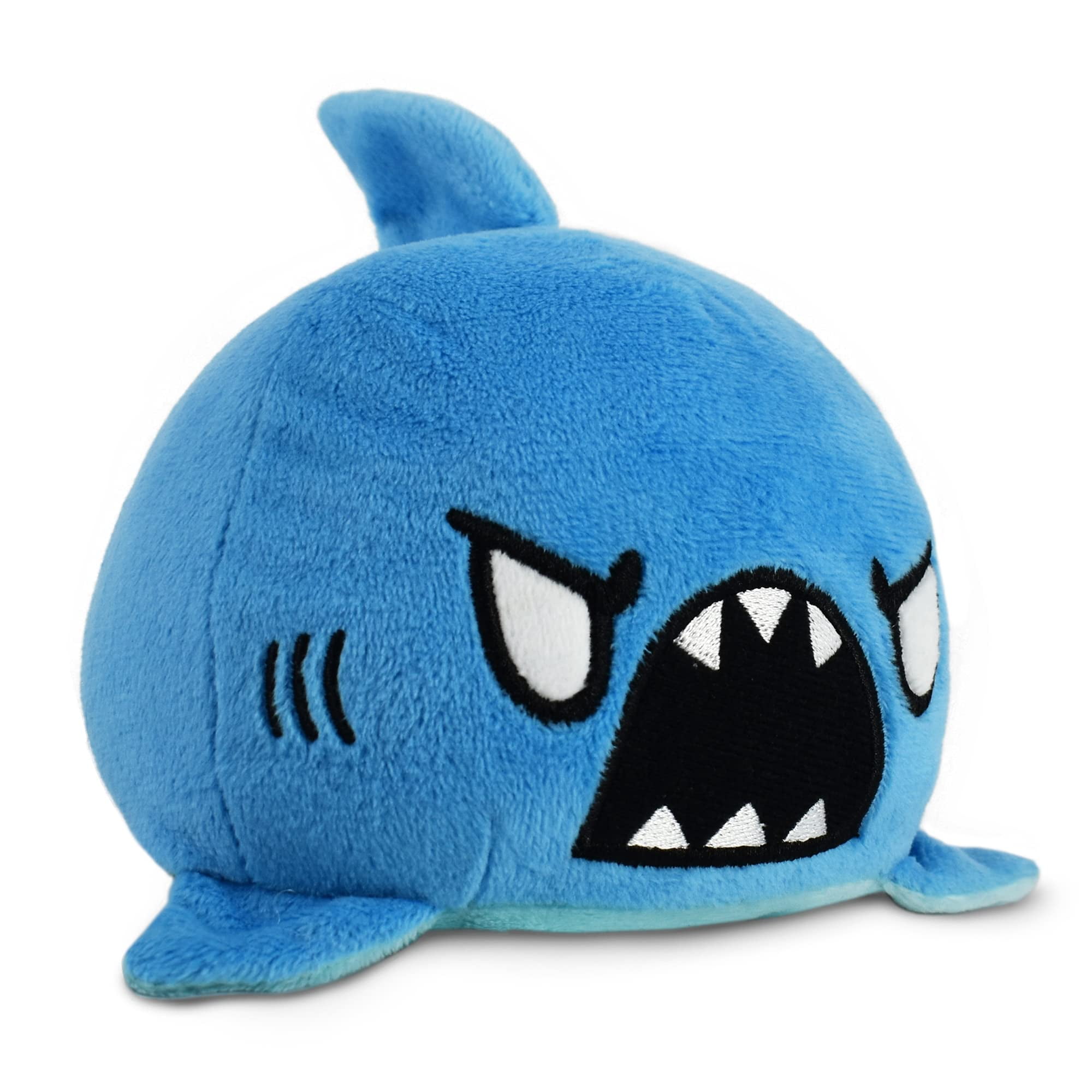TeeTurtle - The Original Reversible Shark Plushie - Blue - Cute Sensory ...