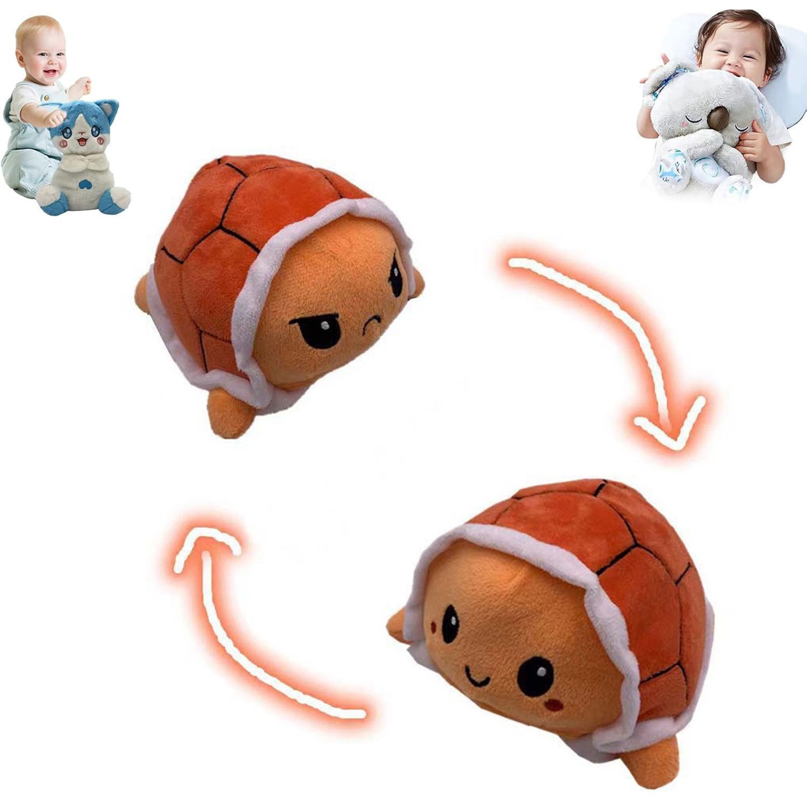 TeeTurtle - The Original Reversible Turtle Plushie - Green - Cute ...