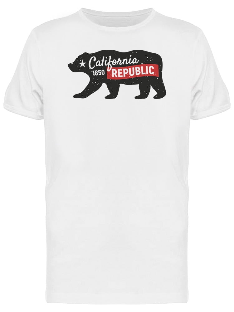 Teeblox Mens Graphic Tee - Retro California Bear - Regular Fit 100% ...