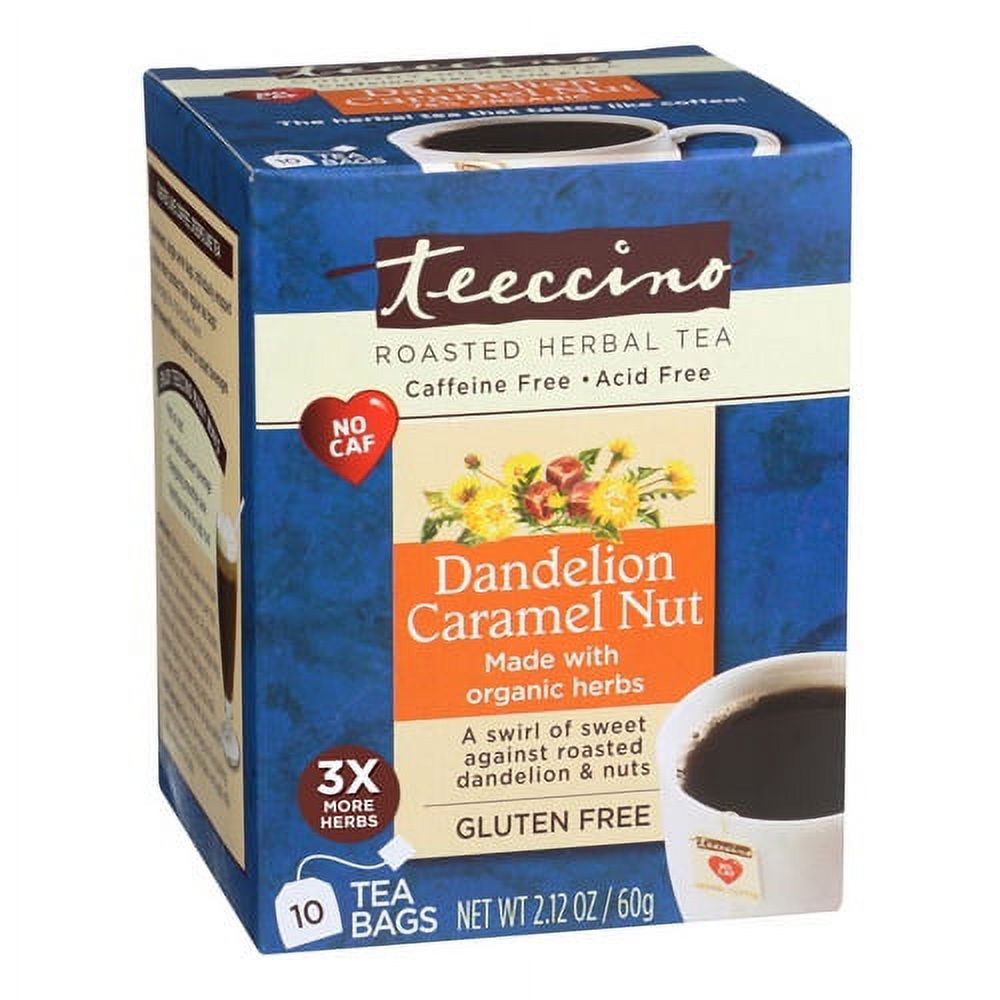 Teeccino Dandelion Caramel Nut Chicory Herbal Tea, 10 Ea - Walmart.com