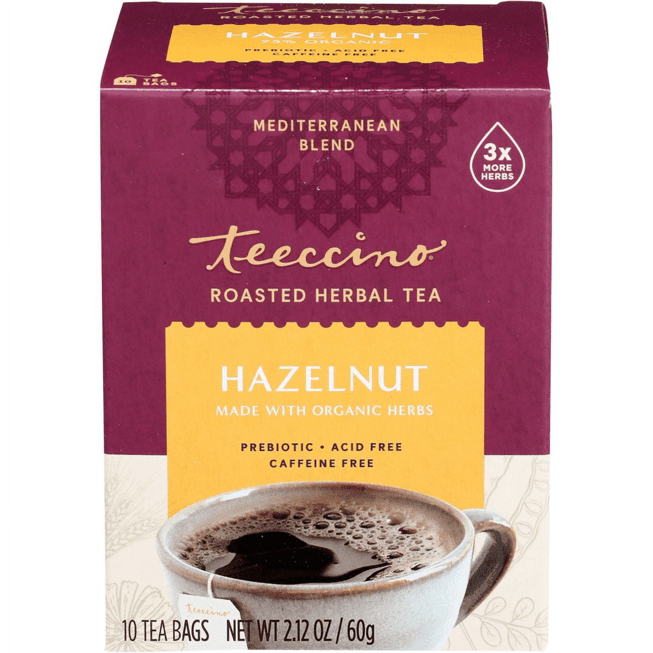 Teeccino, Herbal Coffee, Hazelnut, 10 Ct, Medium Roast Single Serve ...