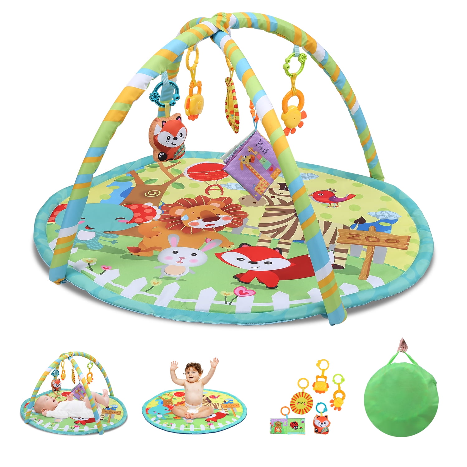 Teedor Play Mat, Activity Center with Learning Toys, Baby Gym for Tummy ...