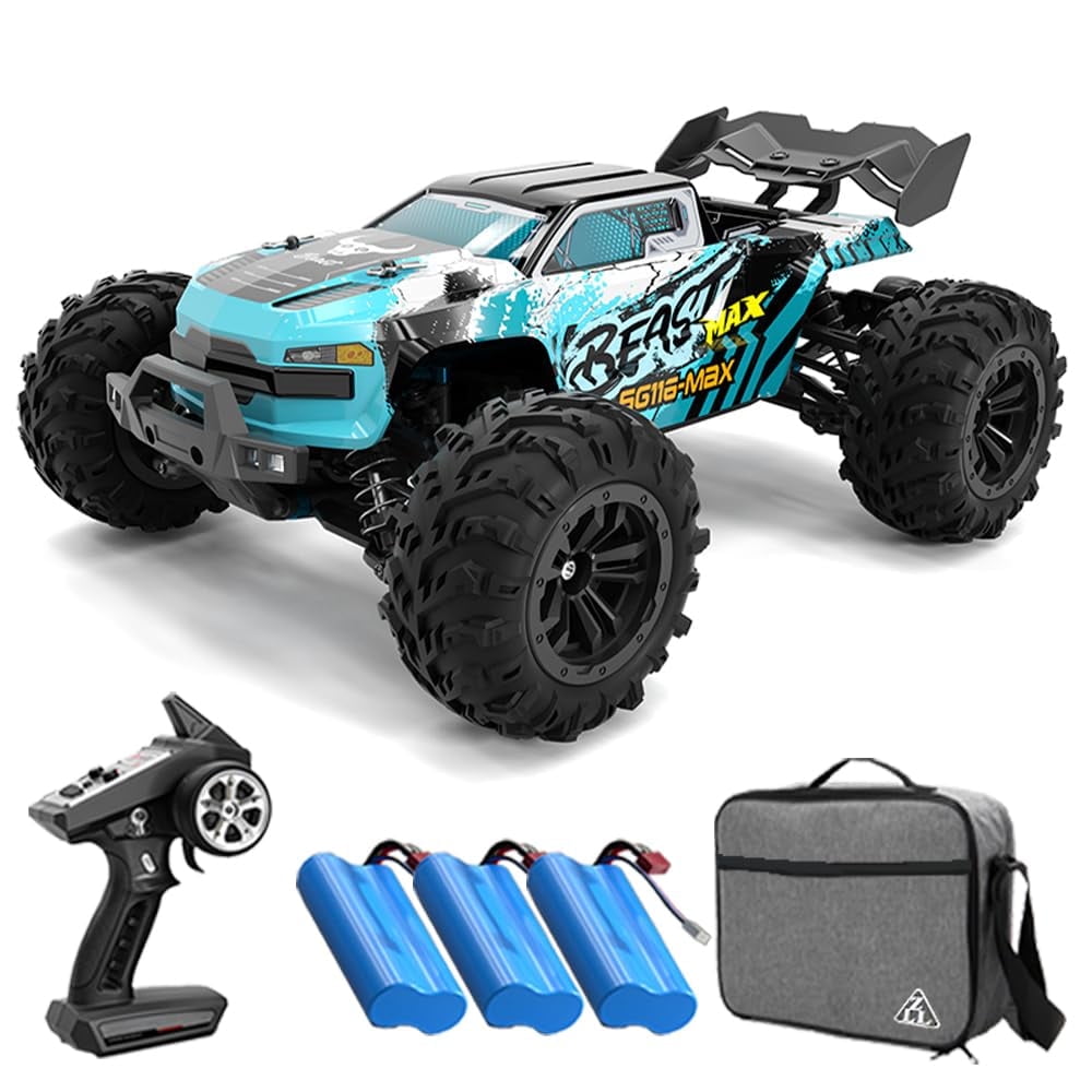 Teeggi 1/16 Brushless Fast RC Cars for Adults, Max 50mph Remote Control ...