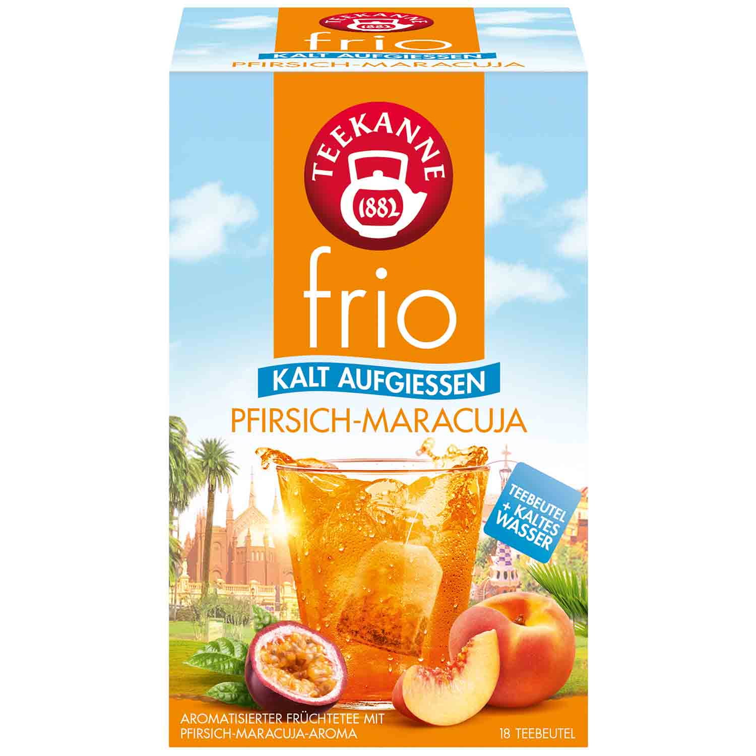 Teekanne Ice tea cold brew Frio: PEACH PASSIONFRUIT -18 tea bags ...