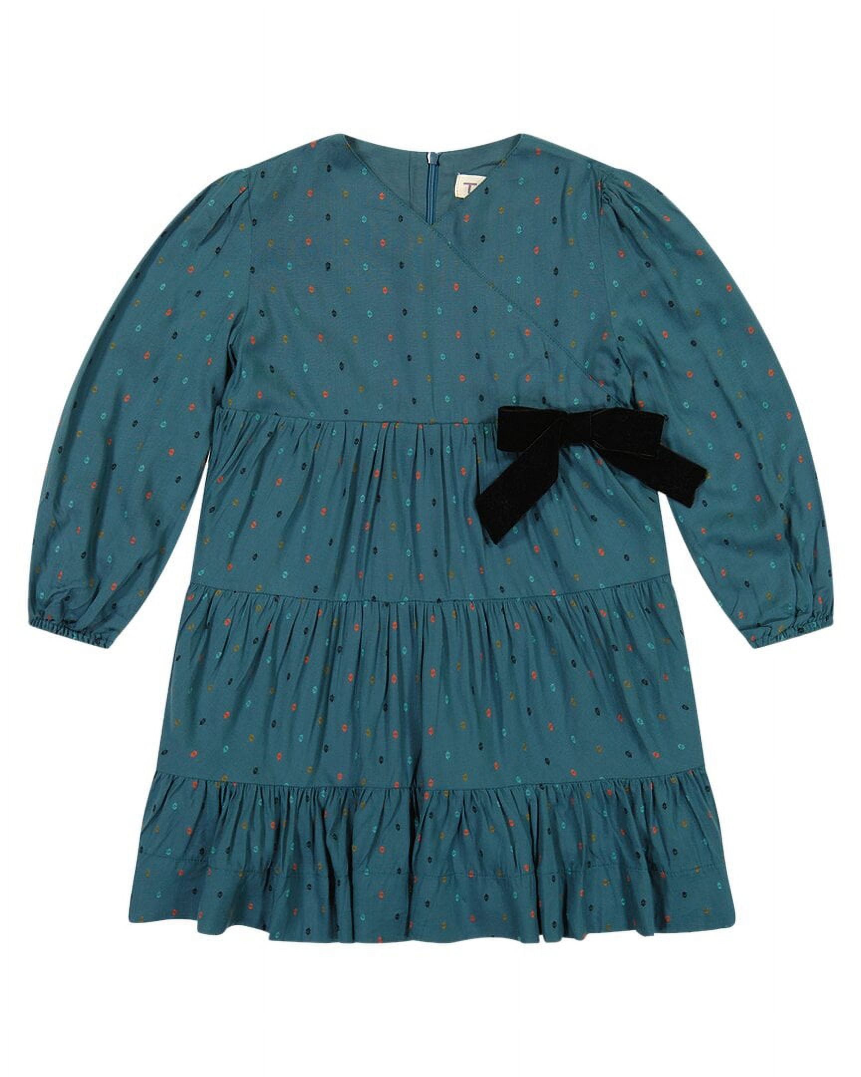 Teela NYC girls Dotted Wrap Dress, 14, Blue - Walmart.com
