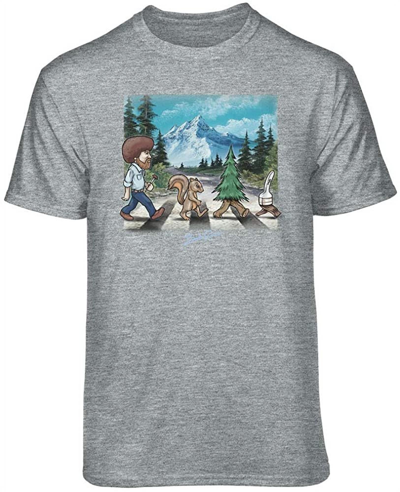 Teelocity Bob Ross Abby Road Athletic Heather Short Sleeve Graphic Tee ...