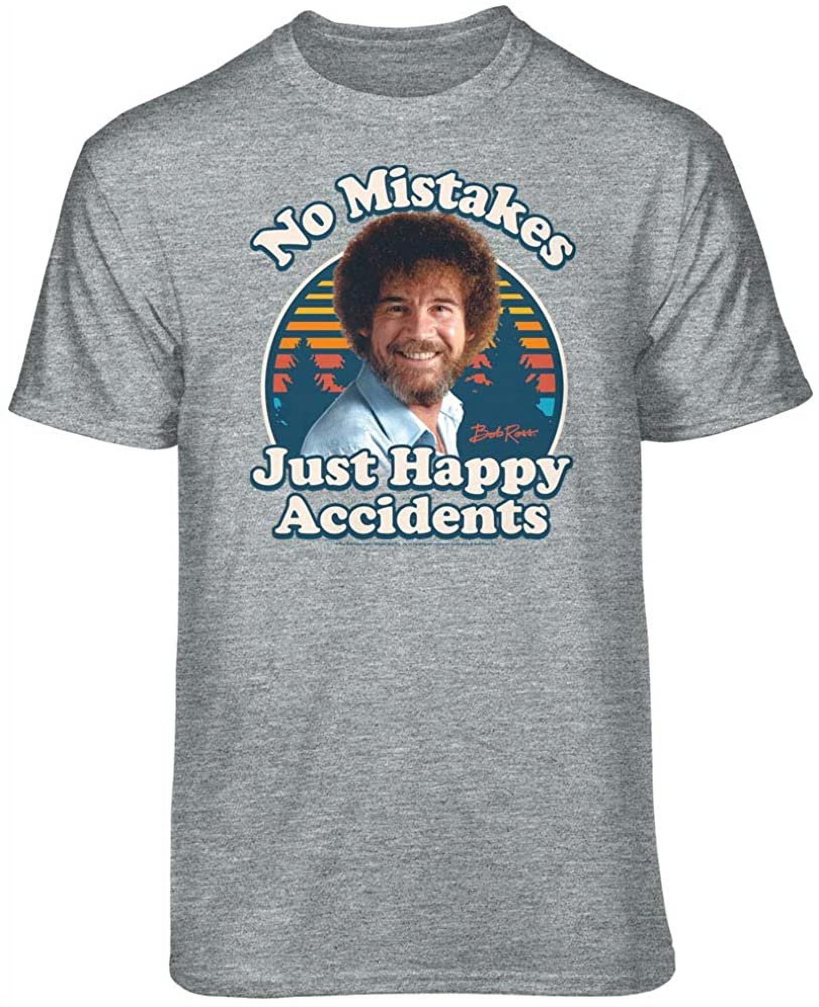 Teelocity Bob Ross No Mistakes Just Happy Accidents Athletic Heather ...