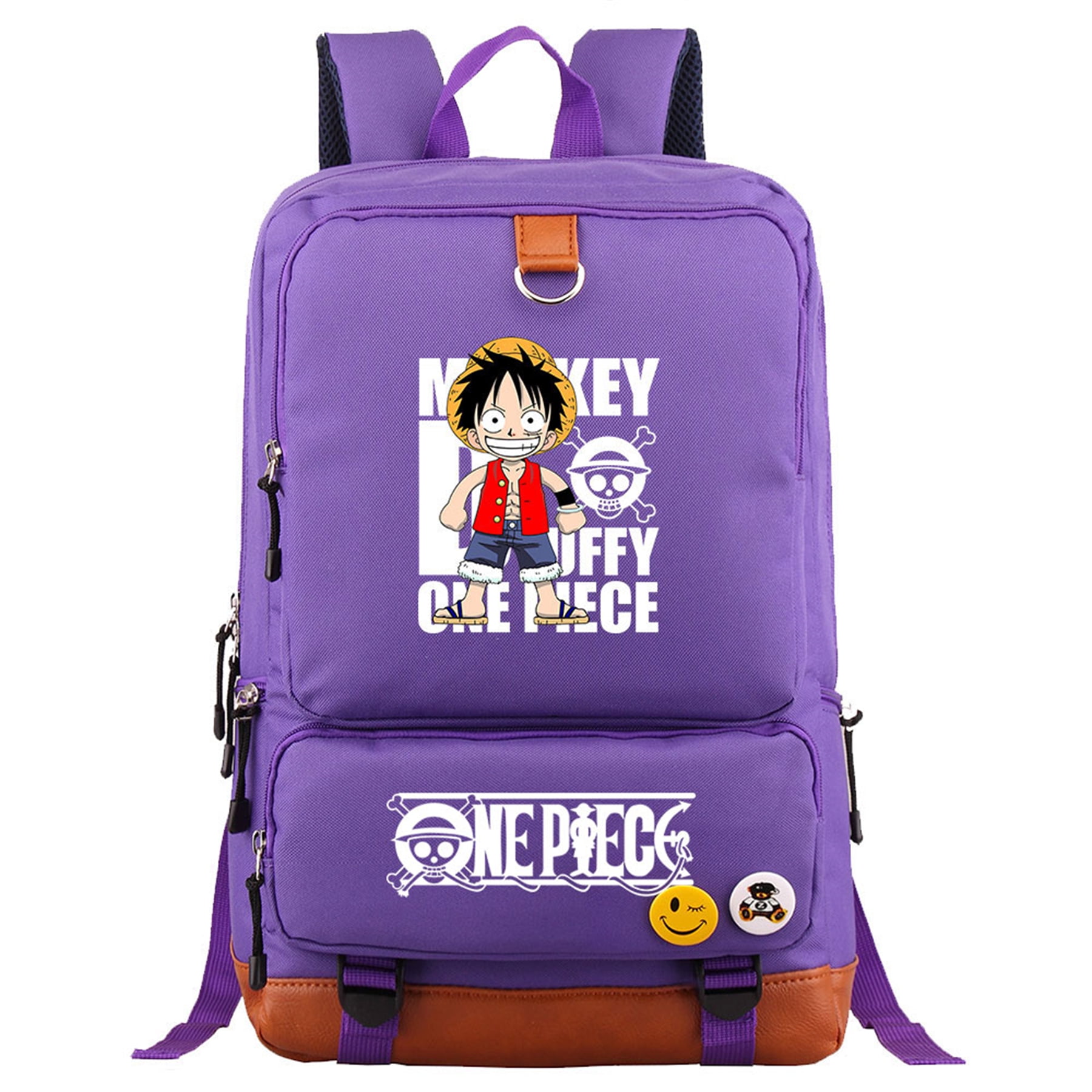 Teen Anime One Piece Bookbag-Lightweight Casual Backpack-Large Capacity ...