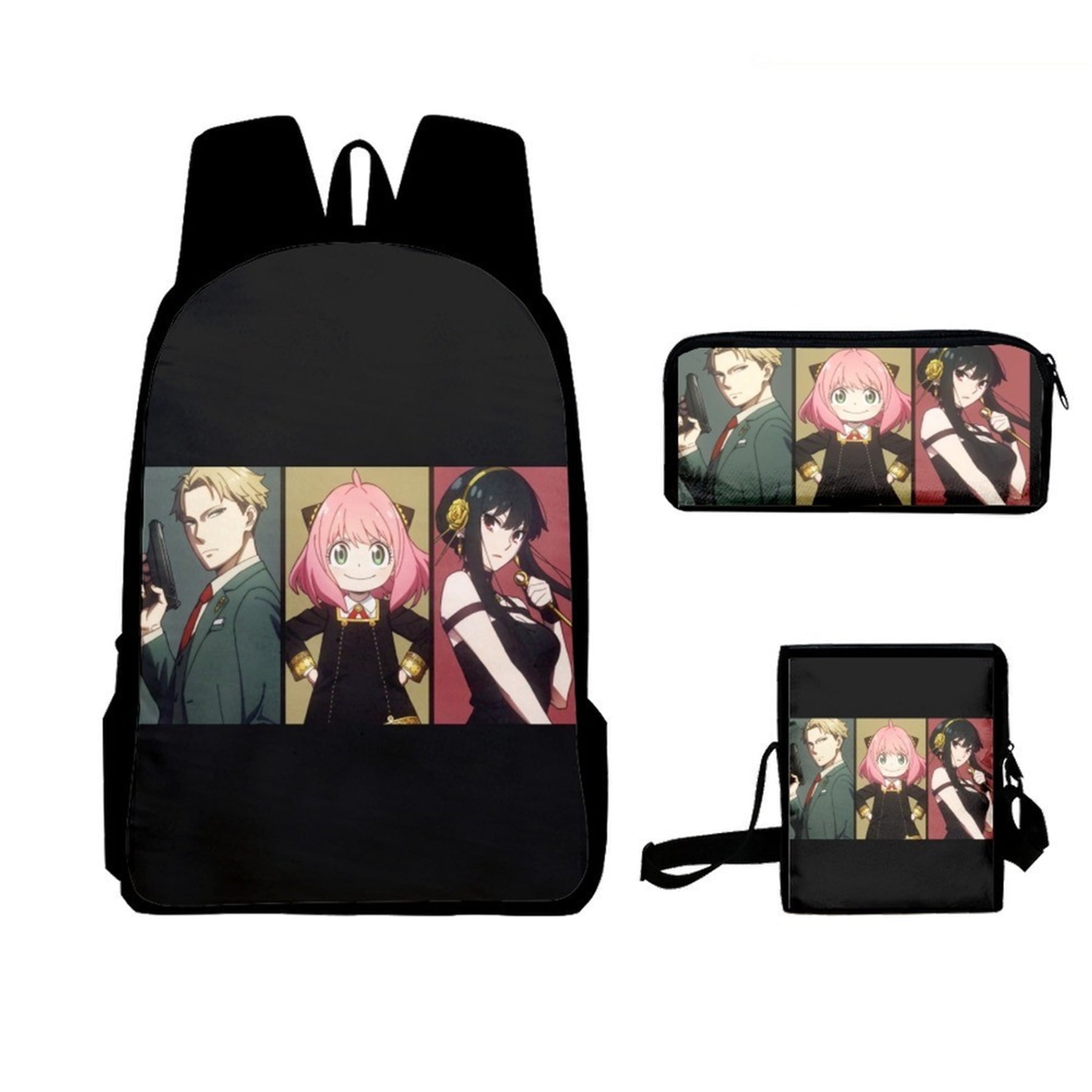 Teen Anime Spy Family Backpack with Shoulder Bag+Small Case Student 3 ...